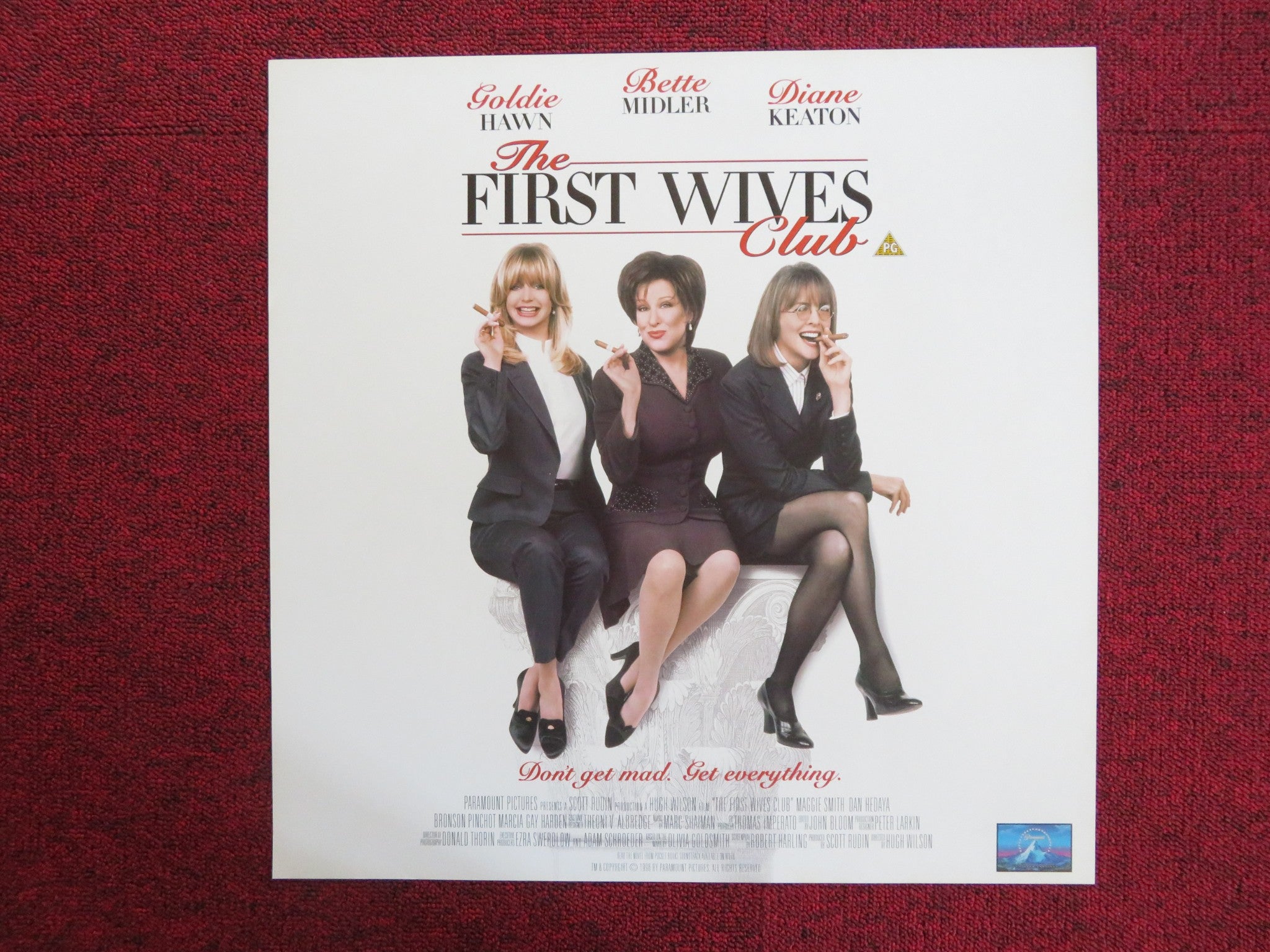 THE FIRST WIVES CLUB VHS VIDEO POSTER GOLDIE HAWN BETTE MIDLER 1996 ...