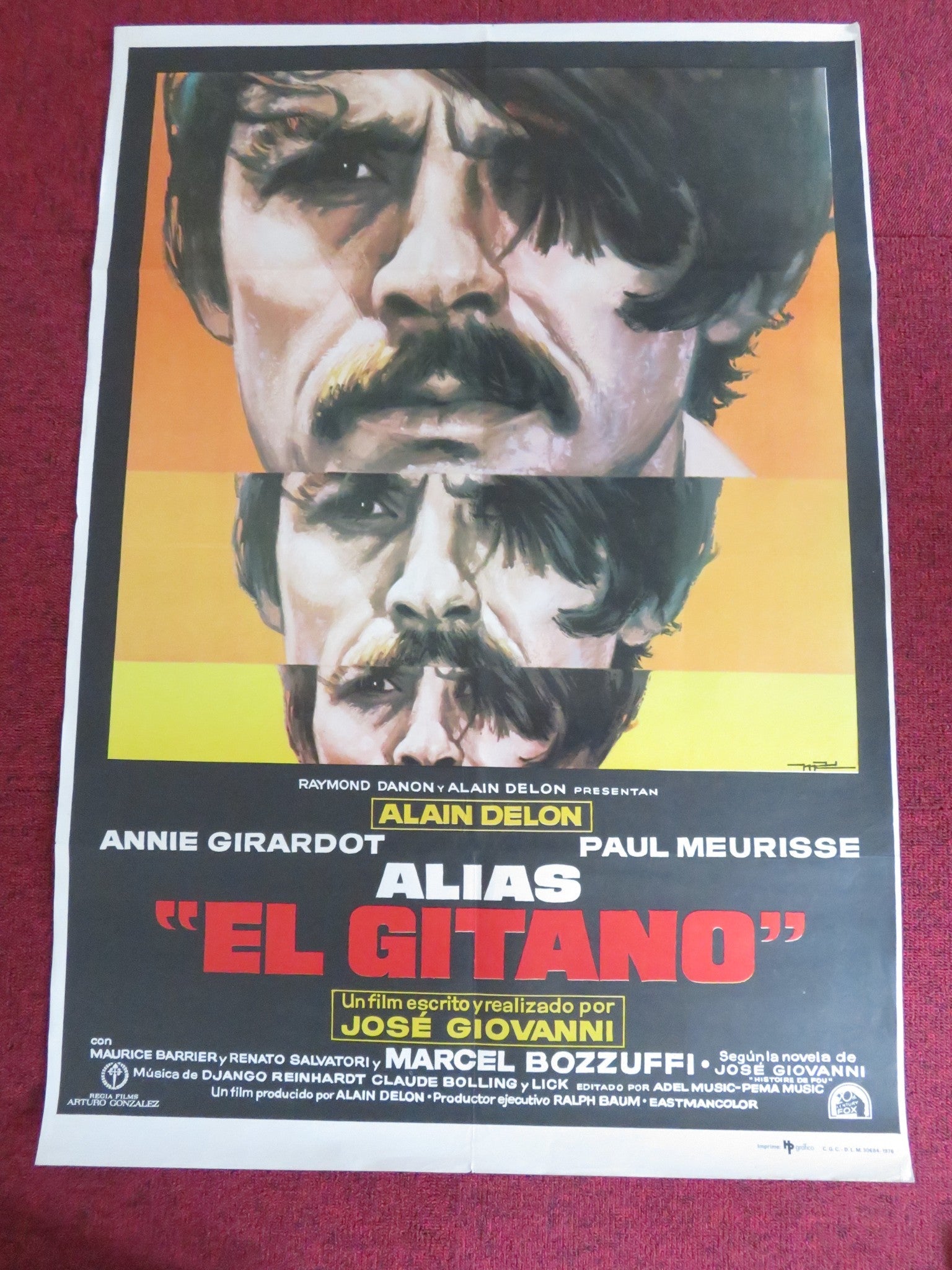 THE GYPSY SPANISH POSTER ROLLED ALAIN DELON ANNIE GIRADOT 1975 ...