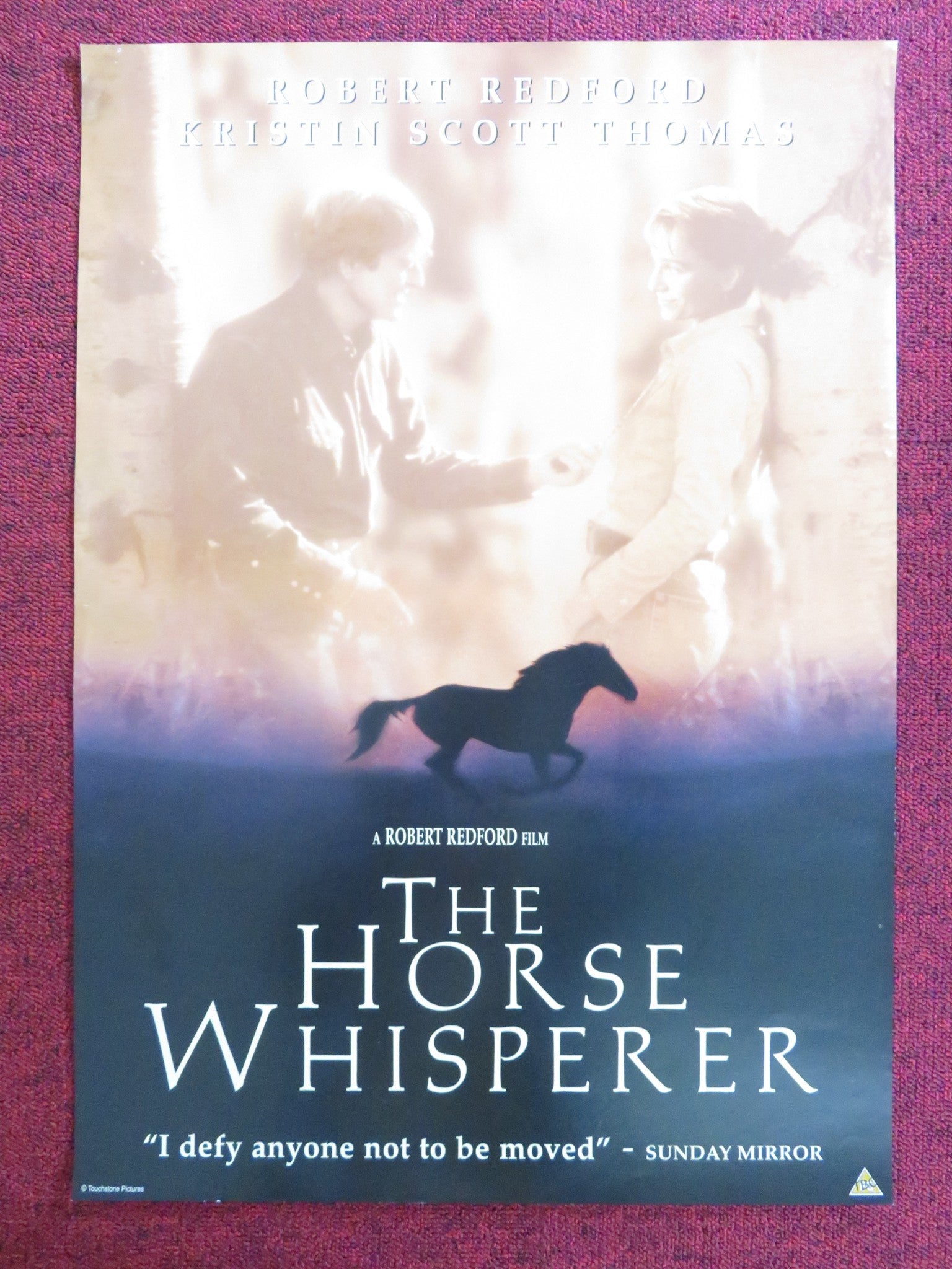 THE HORSE WHISPERER VHS VIDEO POSTER ROBERT REDFORD KRISTIN SCOTT THOM ...