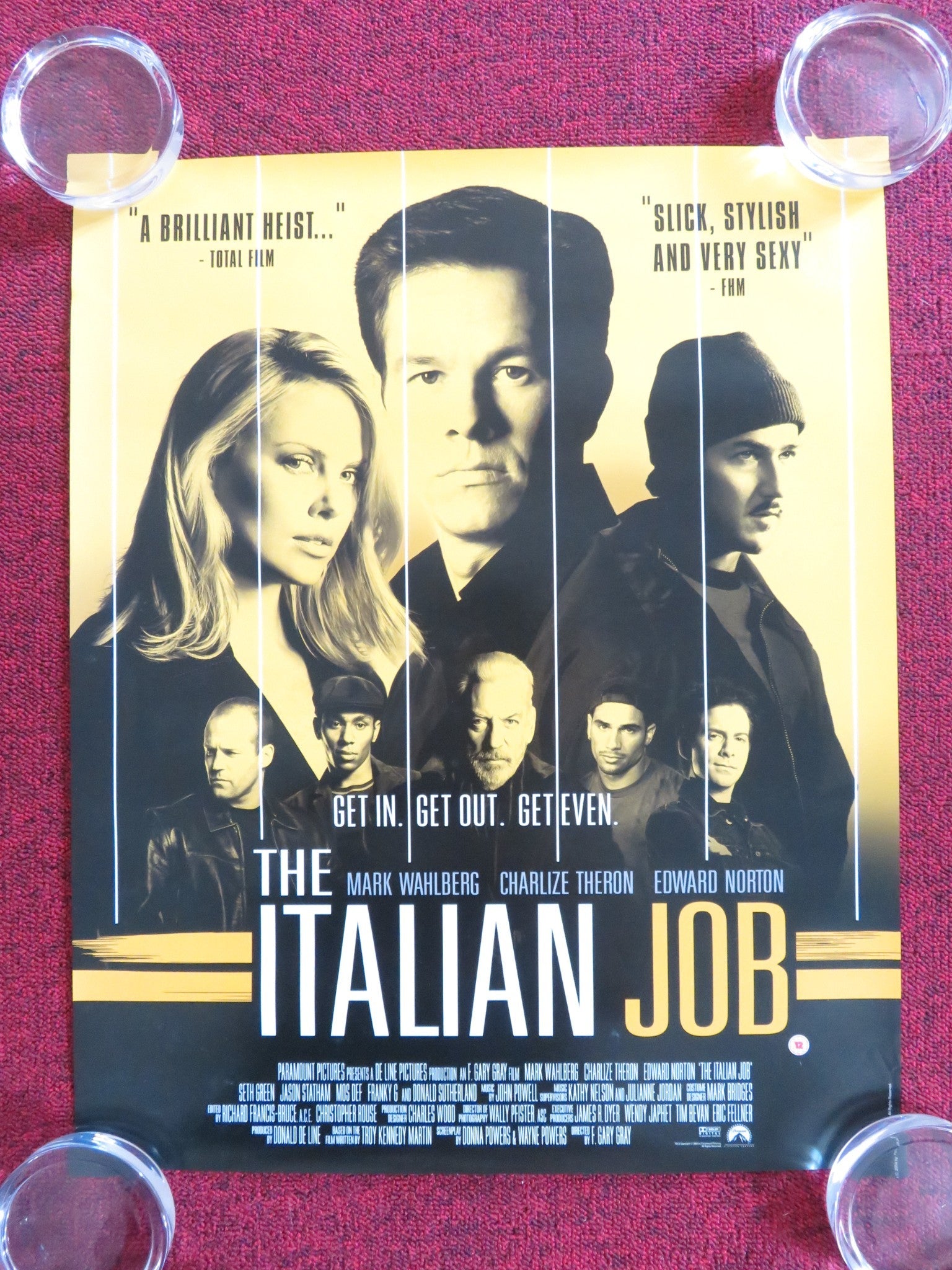 THE ITALIAN JOB VHS VIDEO POSTER MARK WAHLBERG CHARLIE THERON 2003 ...