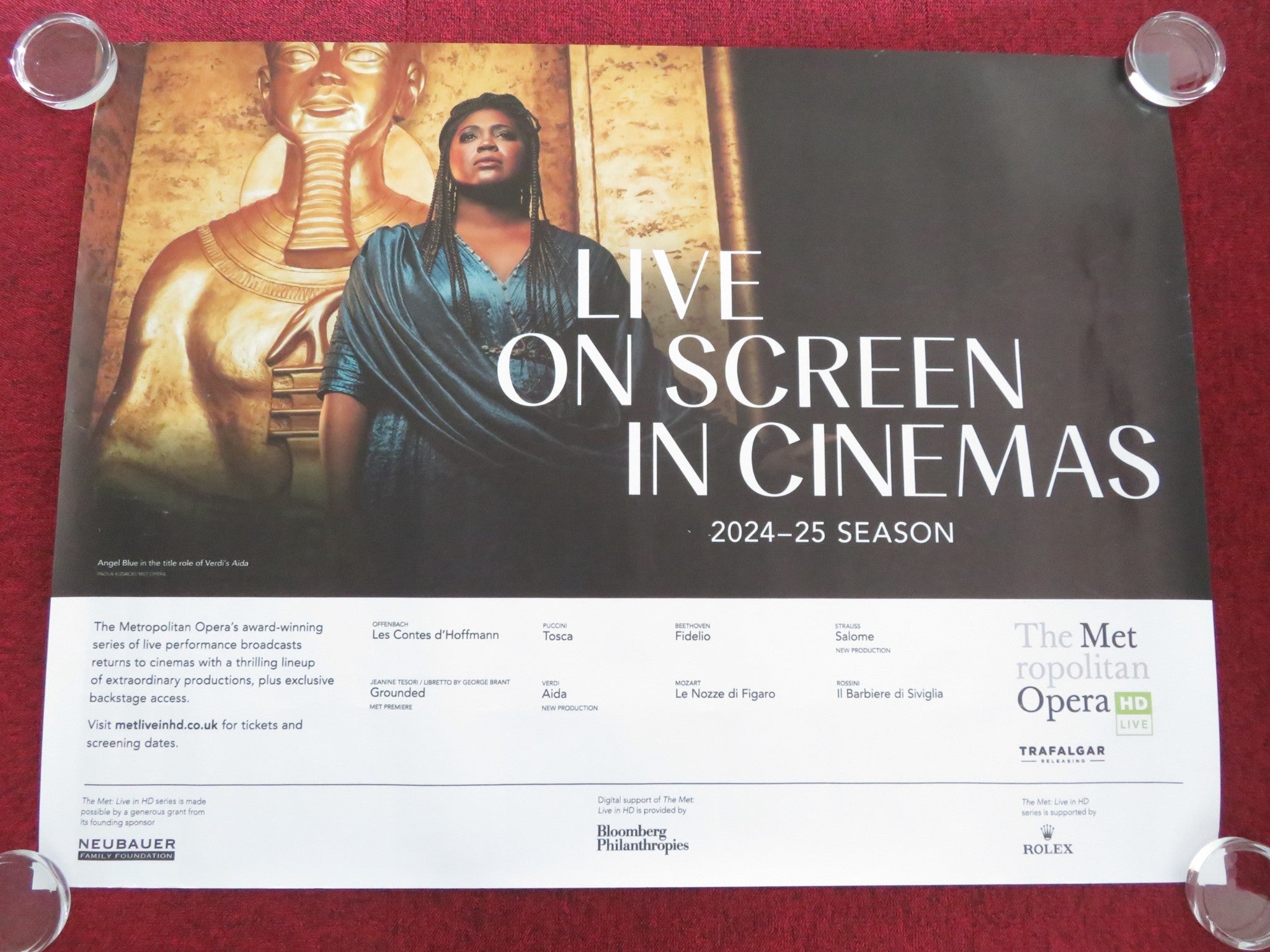 THE METROPOLITAN OPERA HD LIVE ON SCREEN IN CINEMAS UK QUAD ROLLED POS ...