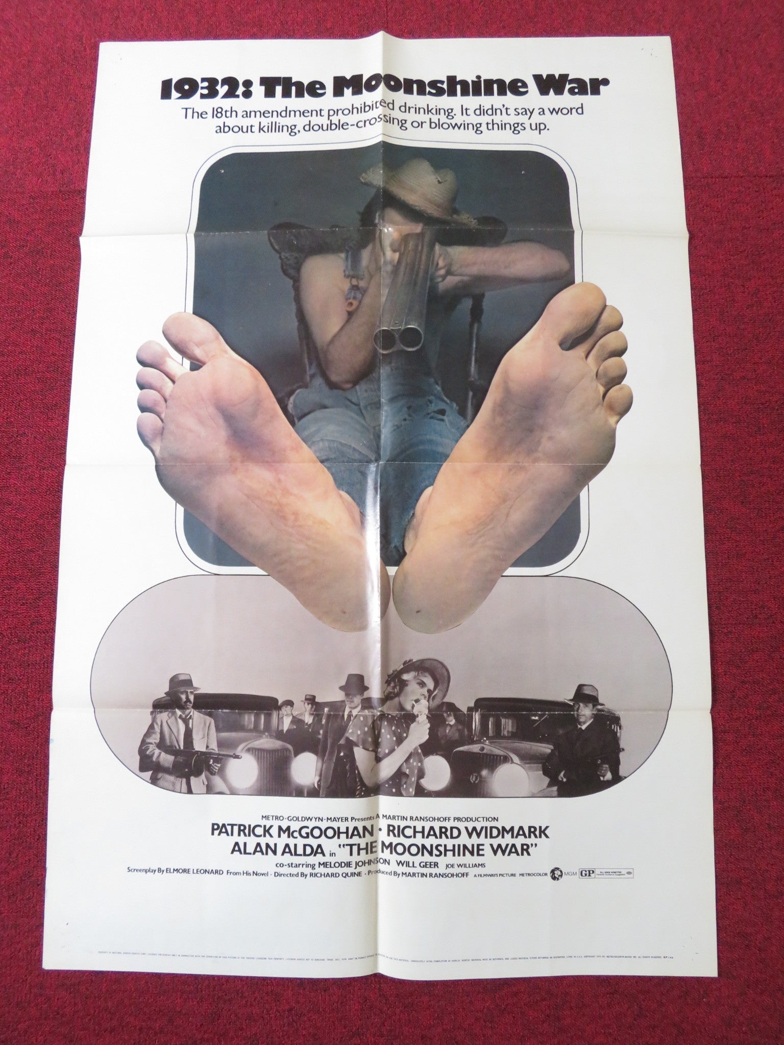 THE MOONSHINE WAR - B FOLDED US ONE SHEET POSTER PATRICK MCGOOHAN 1970 ...