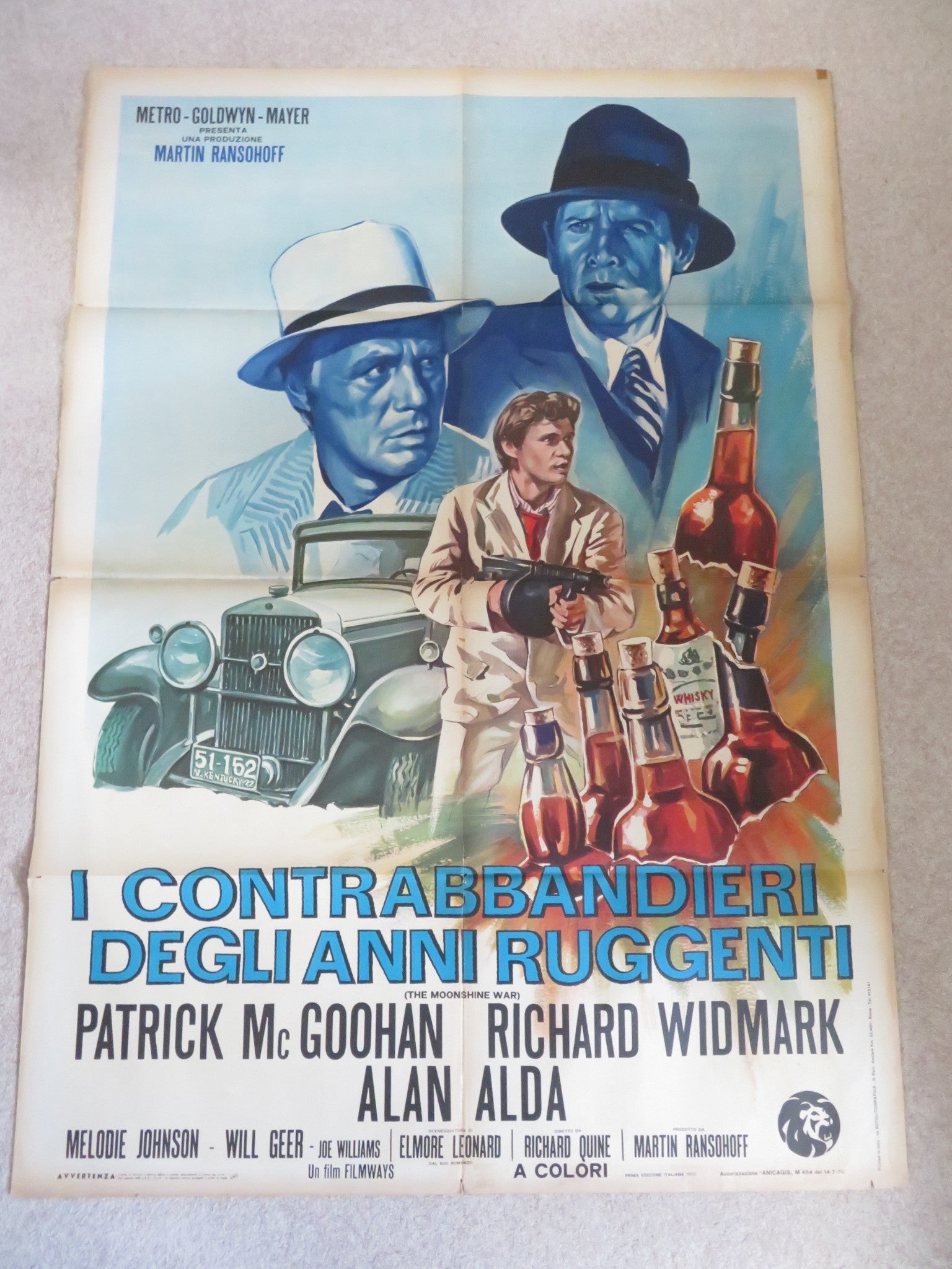 THE MOONSHINE WAR ITALIAN 2 FOGLIO POSTER PATRICK MCGOOHAN RICHARD WID ...