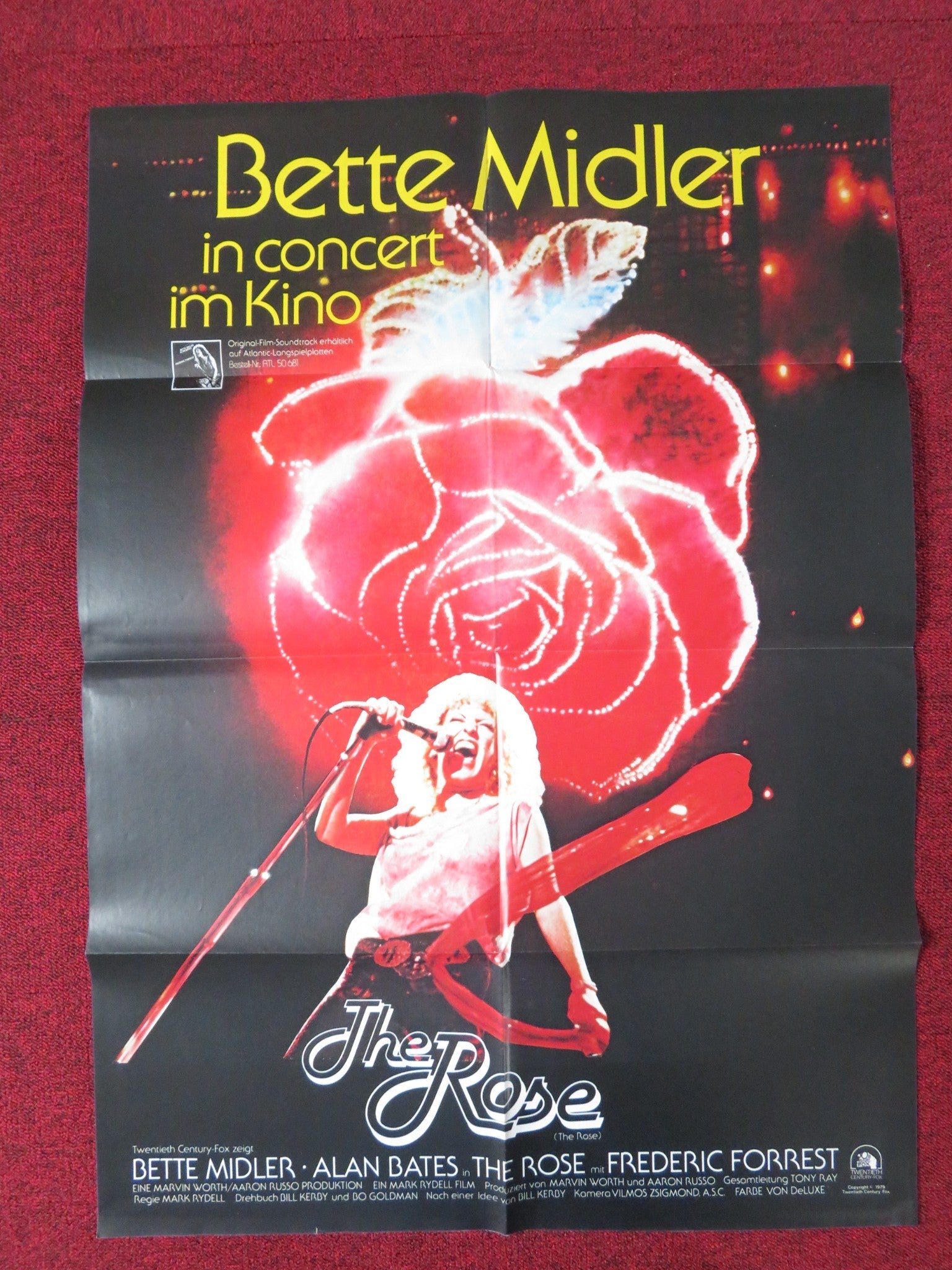 THE ROSE GERMAN A1 POSTER FOLDED BETTE MIDLER ALAN BATES 1980 ...