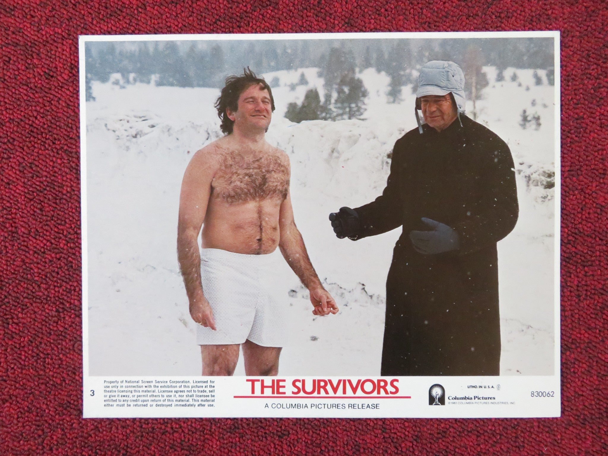 THE SURVIVORS - 3 LOBBY CARD ROBIN WILLIAMS WALTER MATTHAU 1983 ...