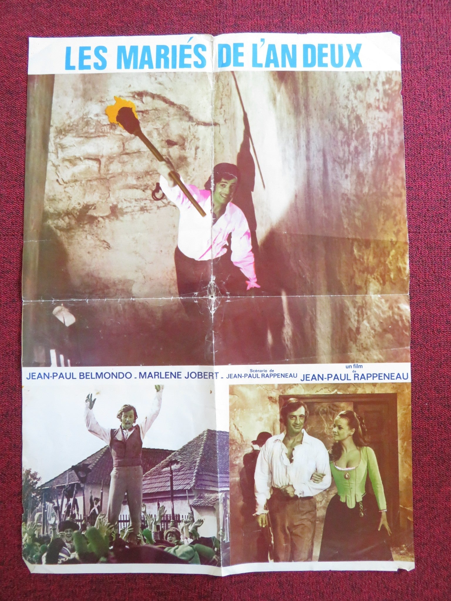 THE SWASHBUCKLER POSTER FOLDED JEAN PAUL BELMONDO MARLENE JOBERT 1971 ...