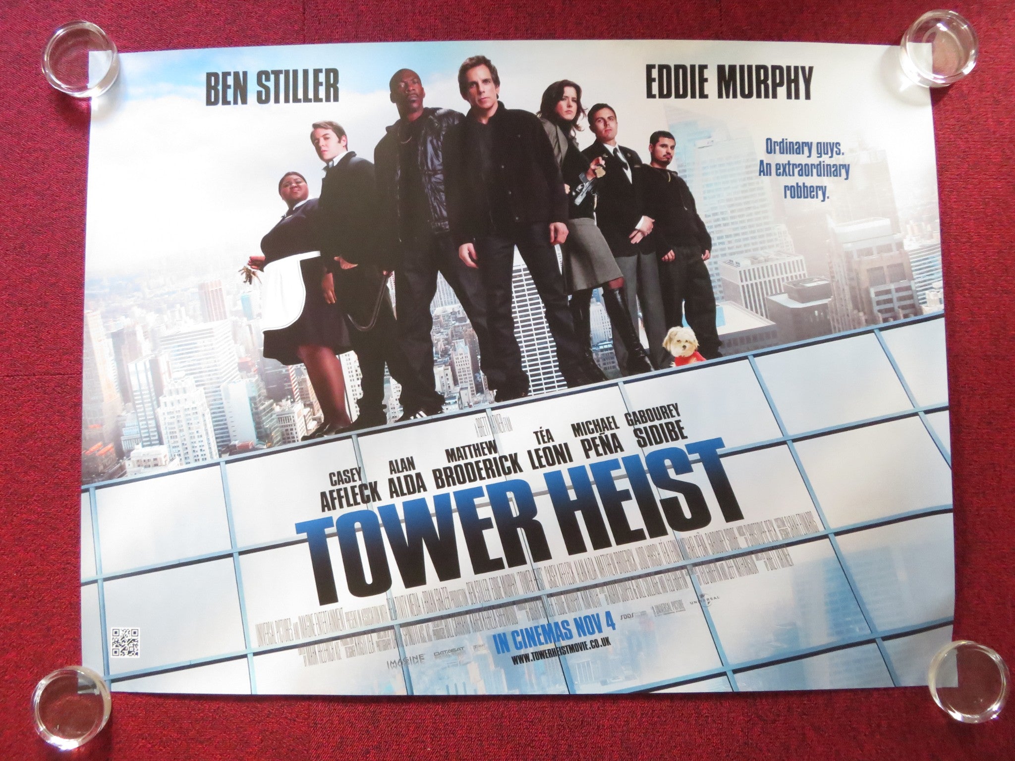 TOWER HEIST UK QUAD ROLLED POSTER BEN STILLER EDDIE MURPHY 2011 ...