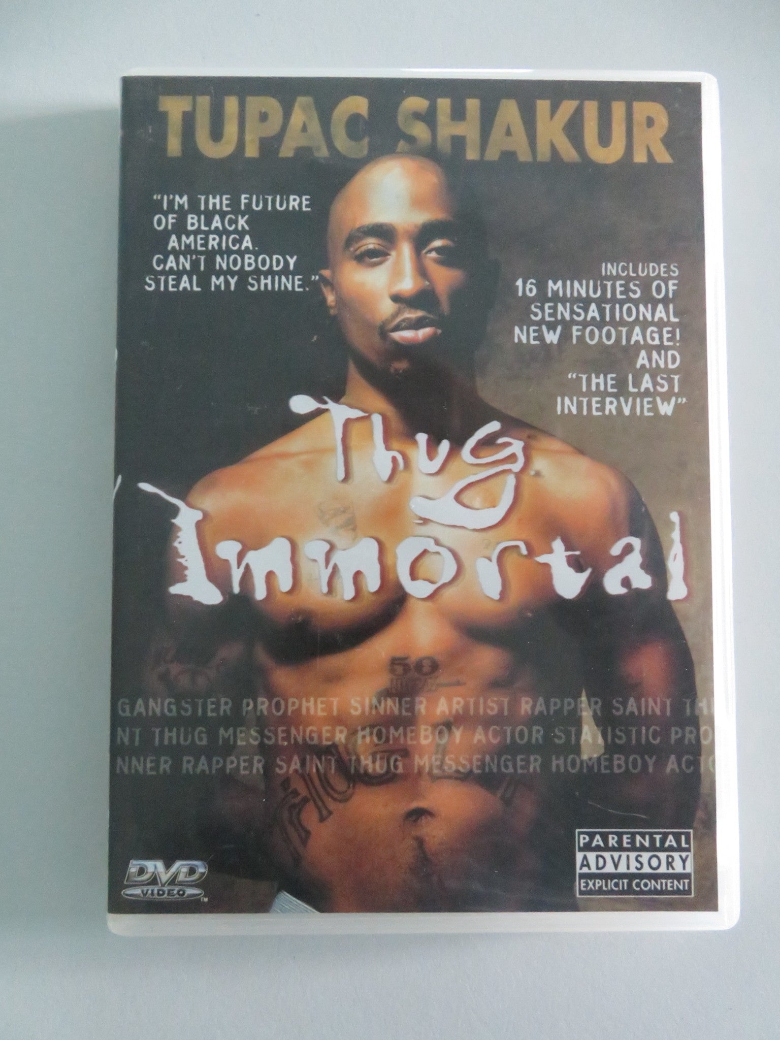 TUPAC SHAKUR: THUG IMMORTAL (DVD) TUPAC SHAKUR SUGE KNIGHT 1997 REGION ...