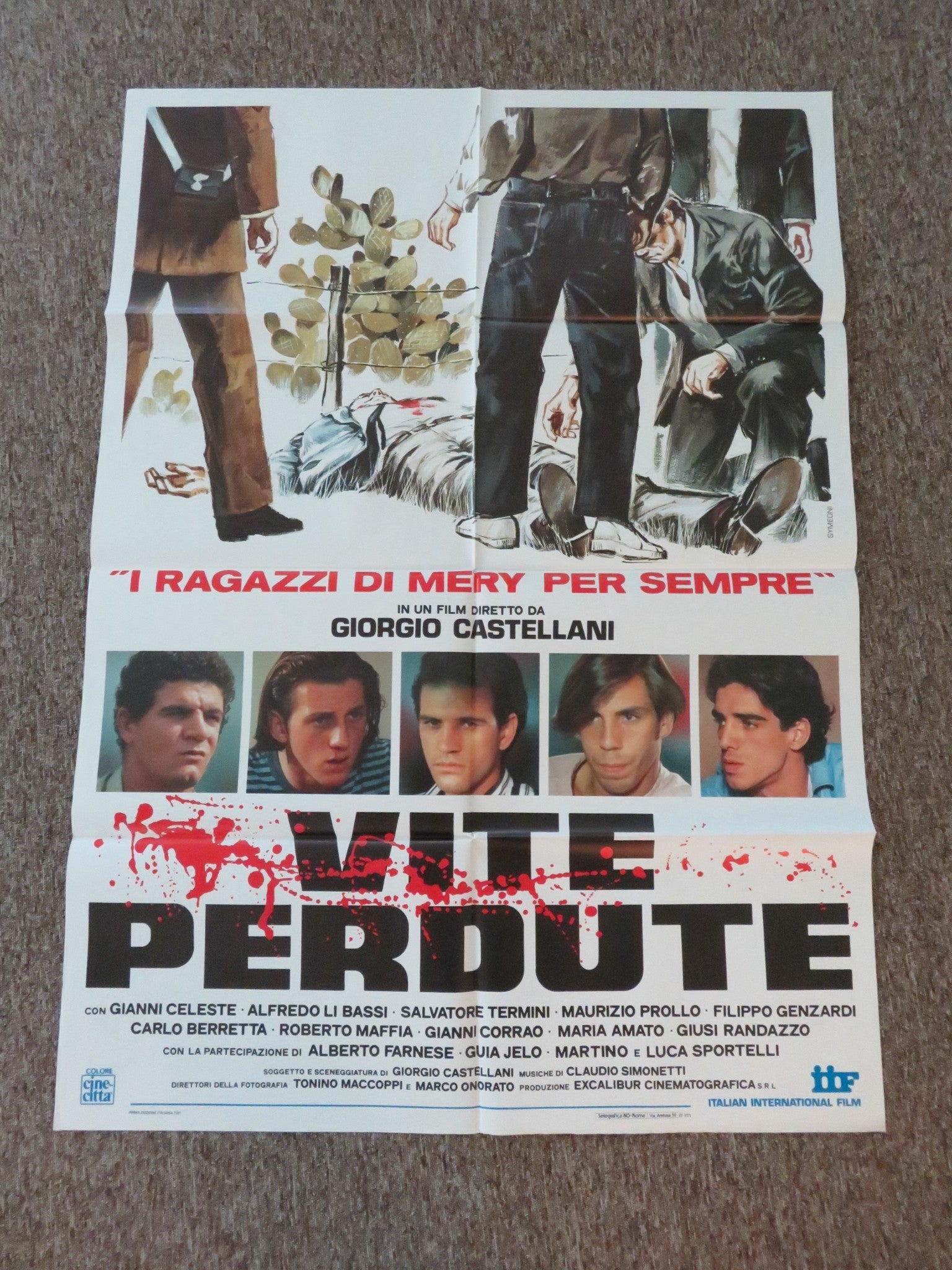 VITE PERDUTE ITALIAN 2 FOGLIO POSTER GIANNI CELESTE ALFREDO LI BASSI 1 ...