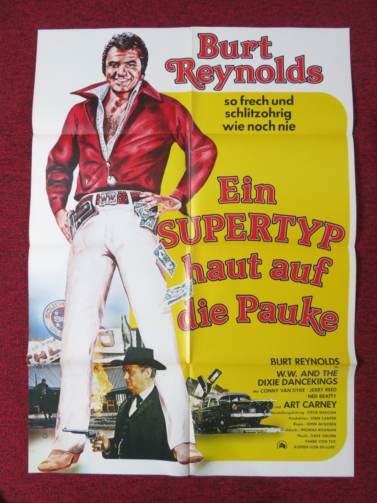 W. W. AND THE DIXIE DANCEKINGS GERMAN A1 POSTER FOLDED BURT REYNOLDS 1 ...