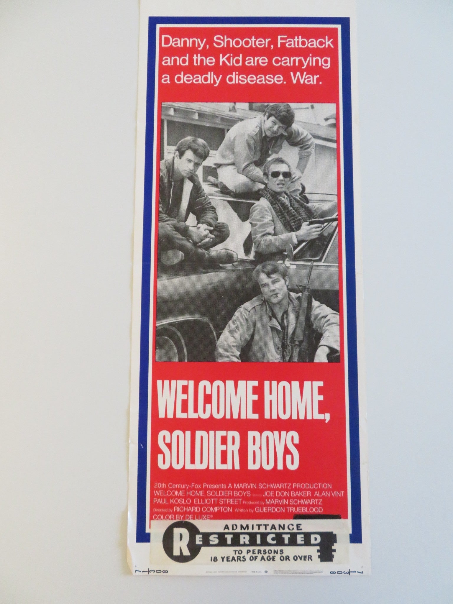WELCOME HOME SOLDIER BOYS US INSERT POSTER JOE DON BAKER ALAN VINT 197 ...