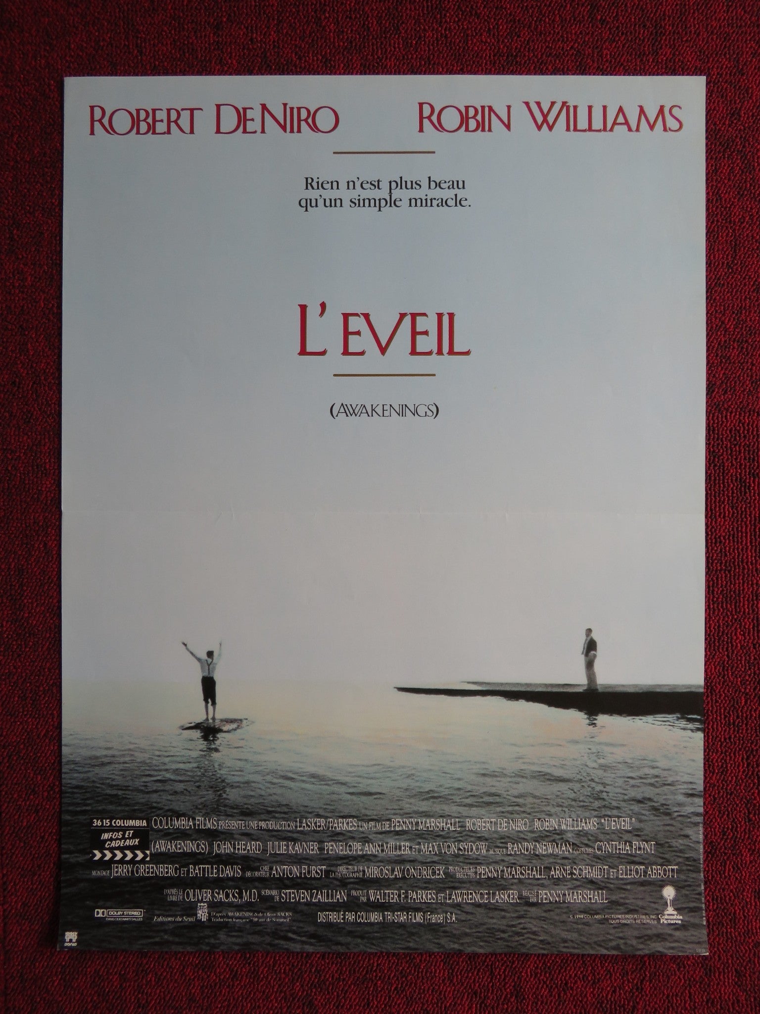 AWAKENINGS FRENCH POSTER ROBERT DE NIRO ROBIN WILLIAMS 1990 ...