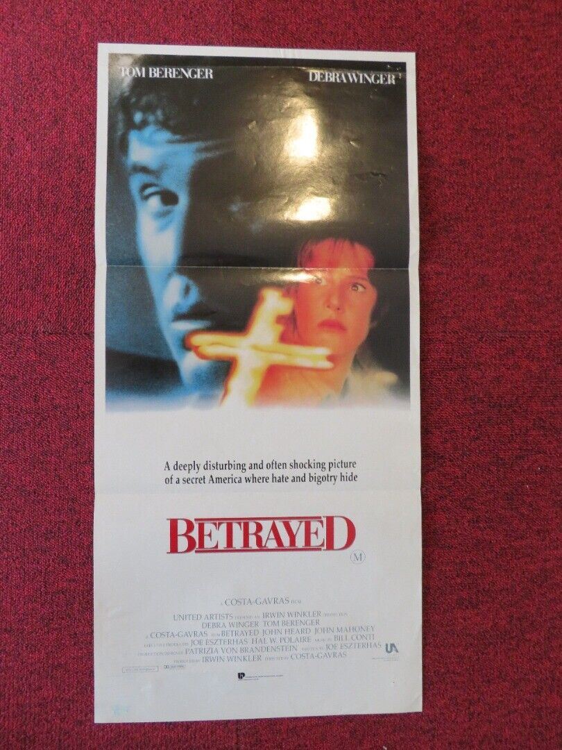BETRAYED FOLDED AUSTRALIAN DAYBILL POSTER Debra Winger Tom Berenger 19 ...