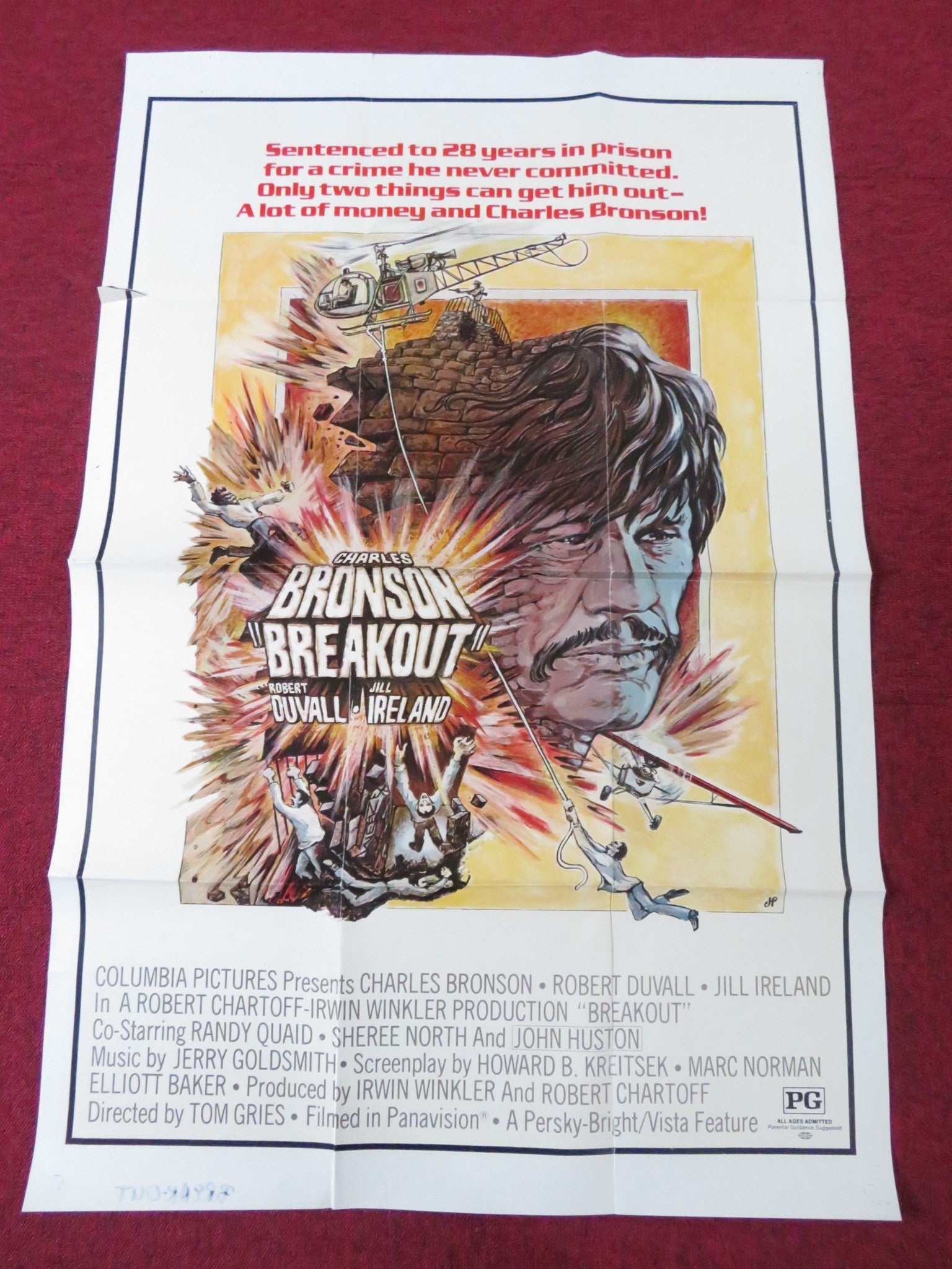 BREAKOUT - B FOLDED US ONE SHEET POSTER CHARLES BRONSON ROBERT DUVALL ...