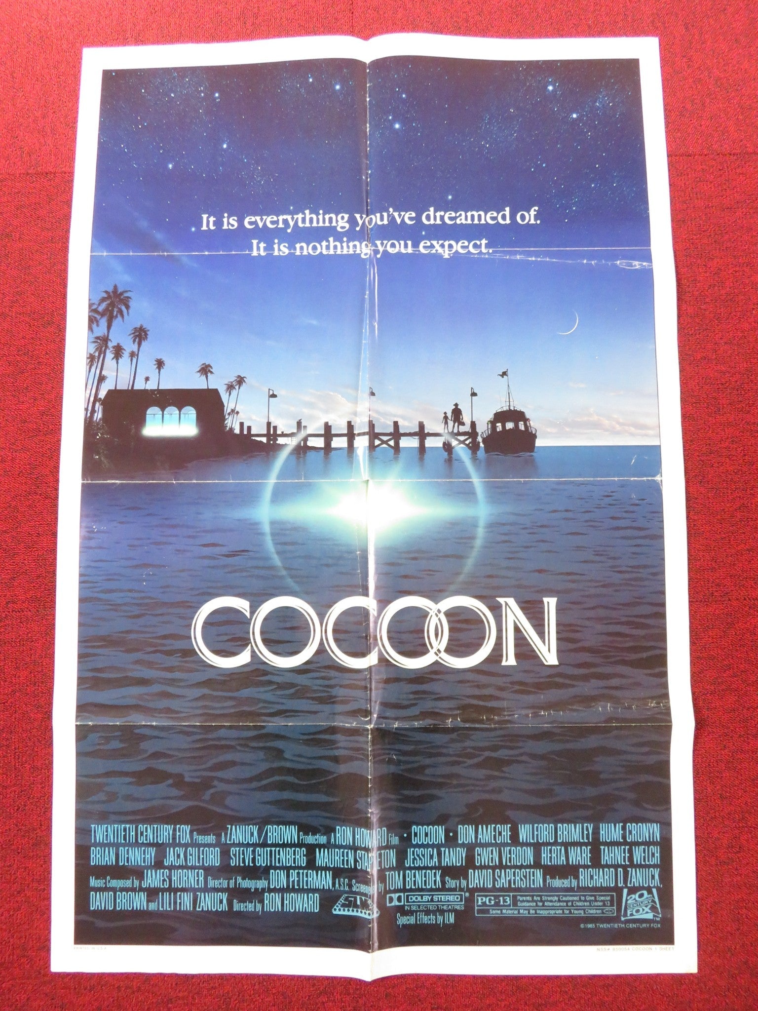 COCOON FOLDED US ONE SHEET POSTER HUME CRONYN JESSICA TANDY S. GUTTENB ...