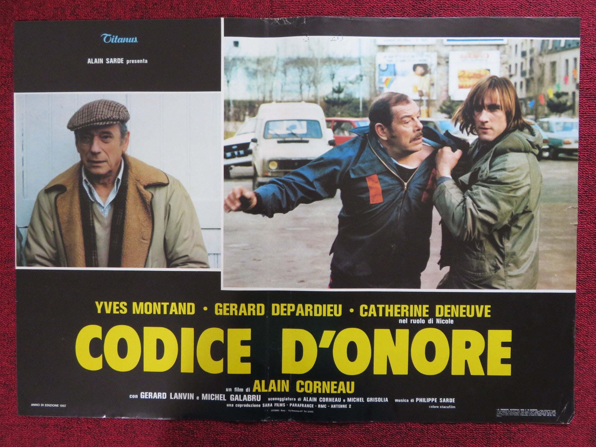 CODICE D'ONORE - C ITALIAN FOTOBUSTA POSTER YVES MONTAND GERARD DEPARD ...