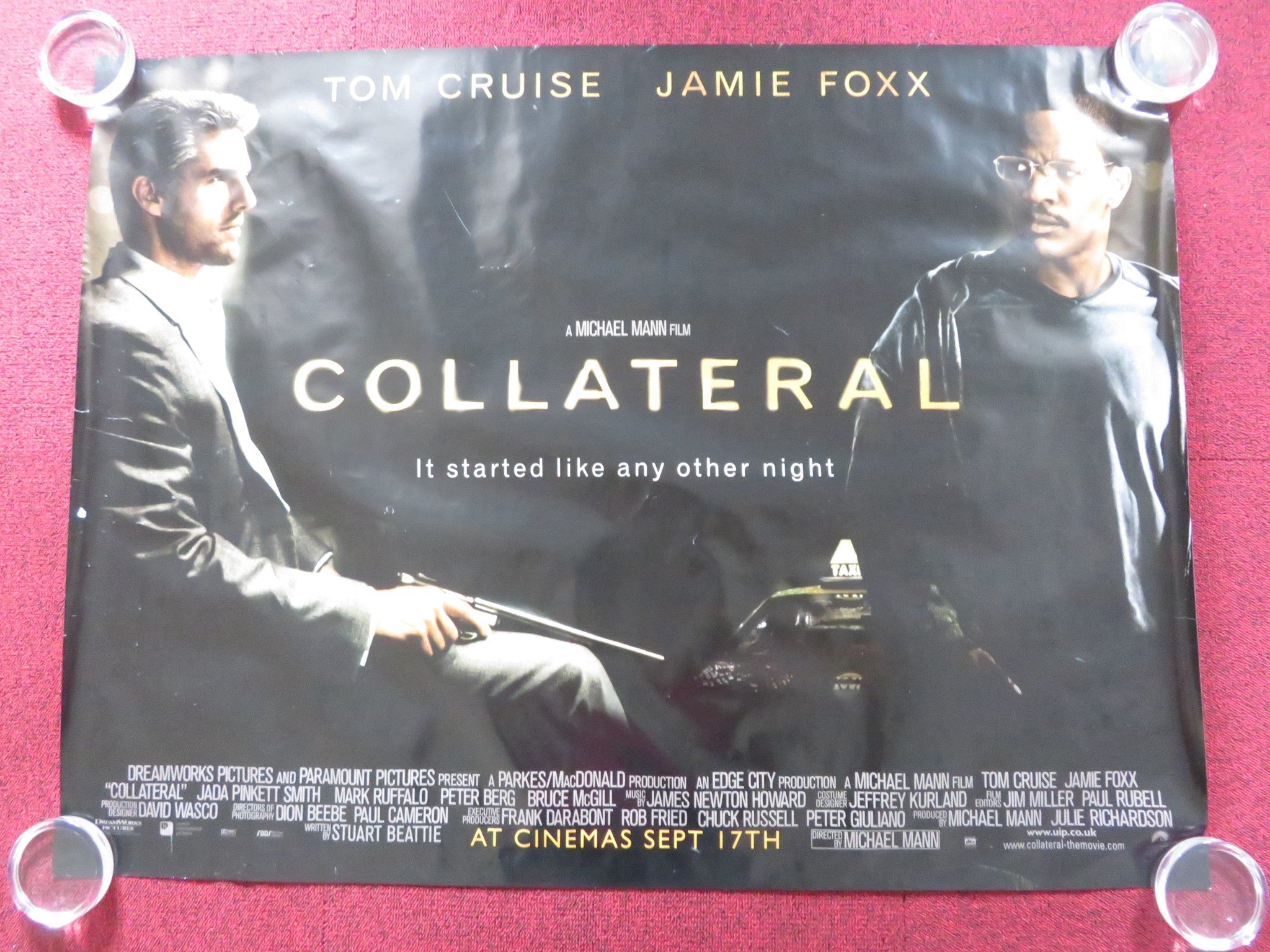 COLLATERAL UK QUAD ROLLED POSTER TOM CRUISE JAMIE FOXX 2004 ...