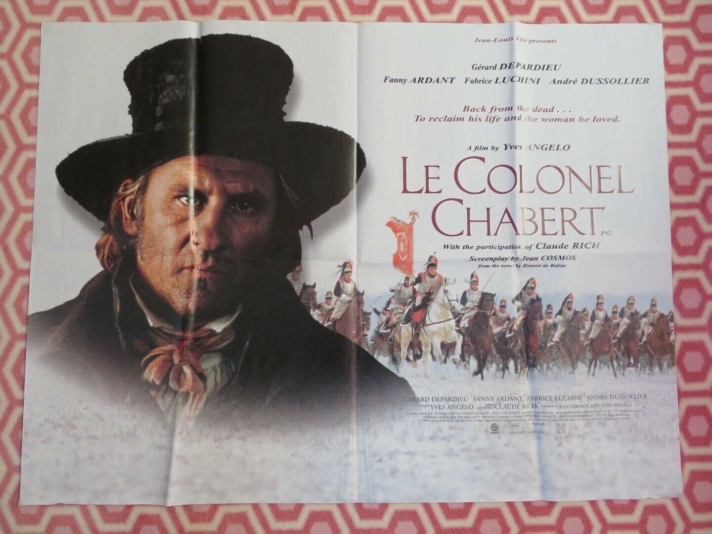 COLONEL CHABERT BRITISH QUAD (30 x 40) POSTER GERARD DEPARDIEU FANNI A ...