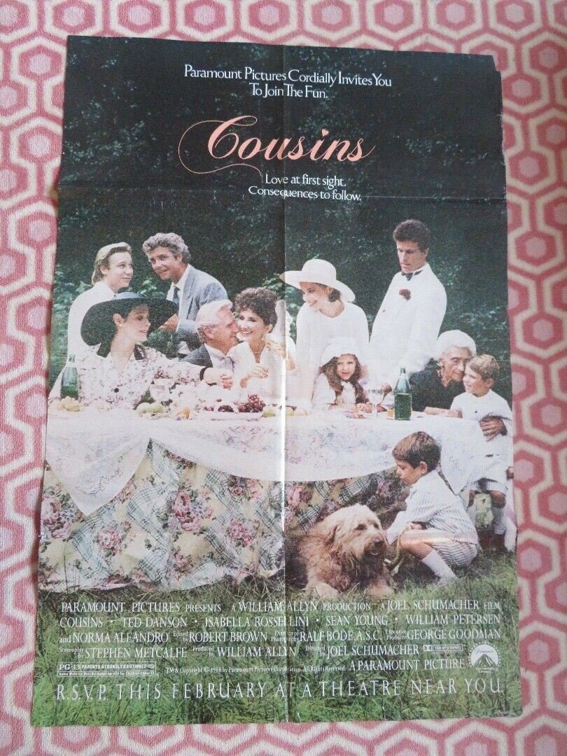 COUSINS US ONE SHEET POSTER TED DANSON ISABELLA ROSSELLINI 1989 ...