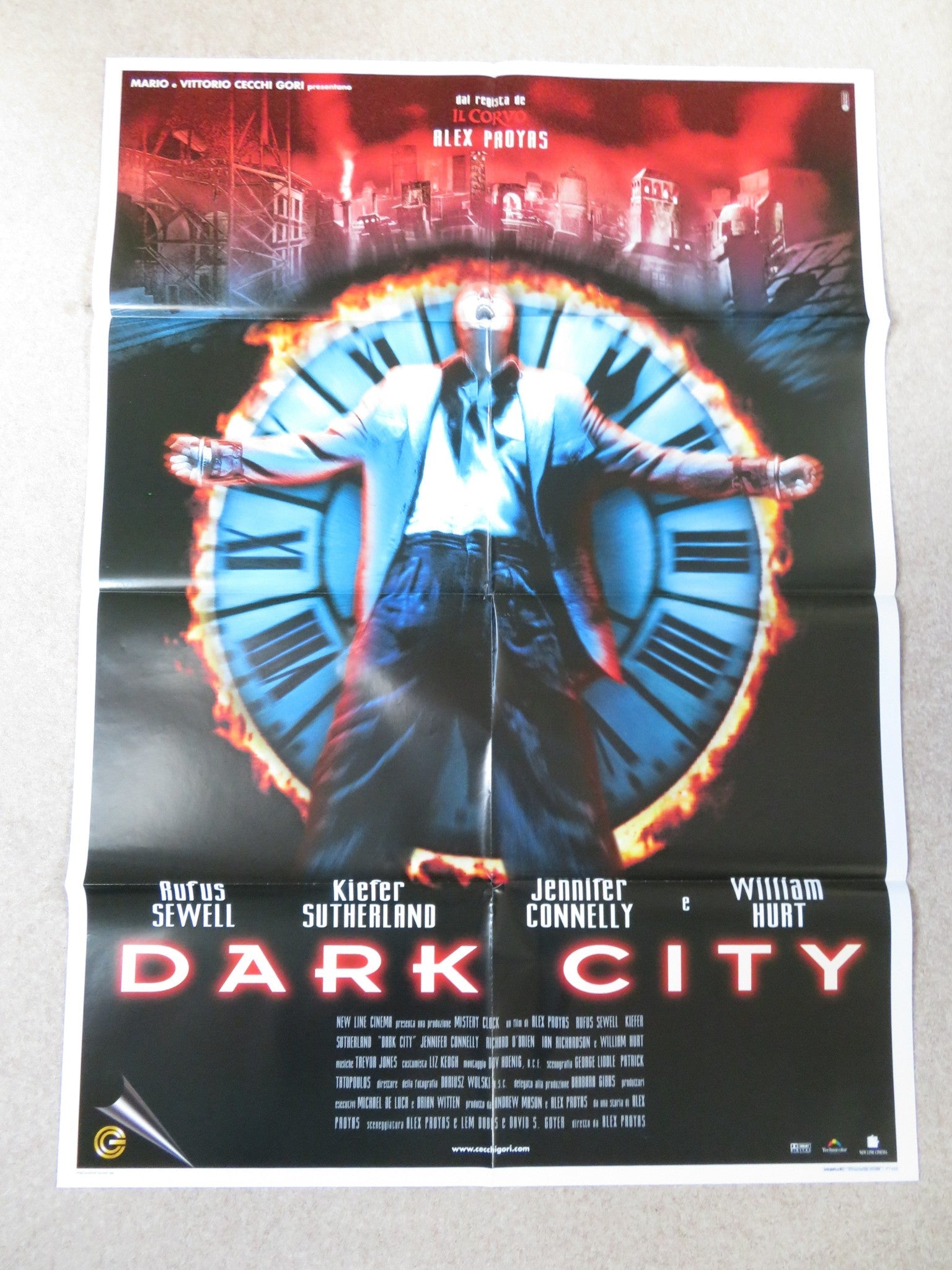 DARK CITY ITALIAN 2 FOGLIO POSTER KIEFER SUTHERLAND JENNIFER CONNELLY ...
