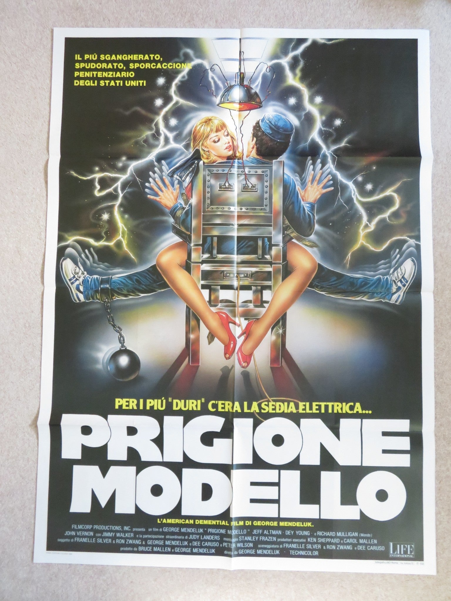 DOIN' TIME ITALIAN 2 FOGLIO POSTER JEFF ALTMAN DEY YOUNG 1985 ...