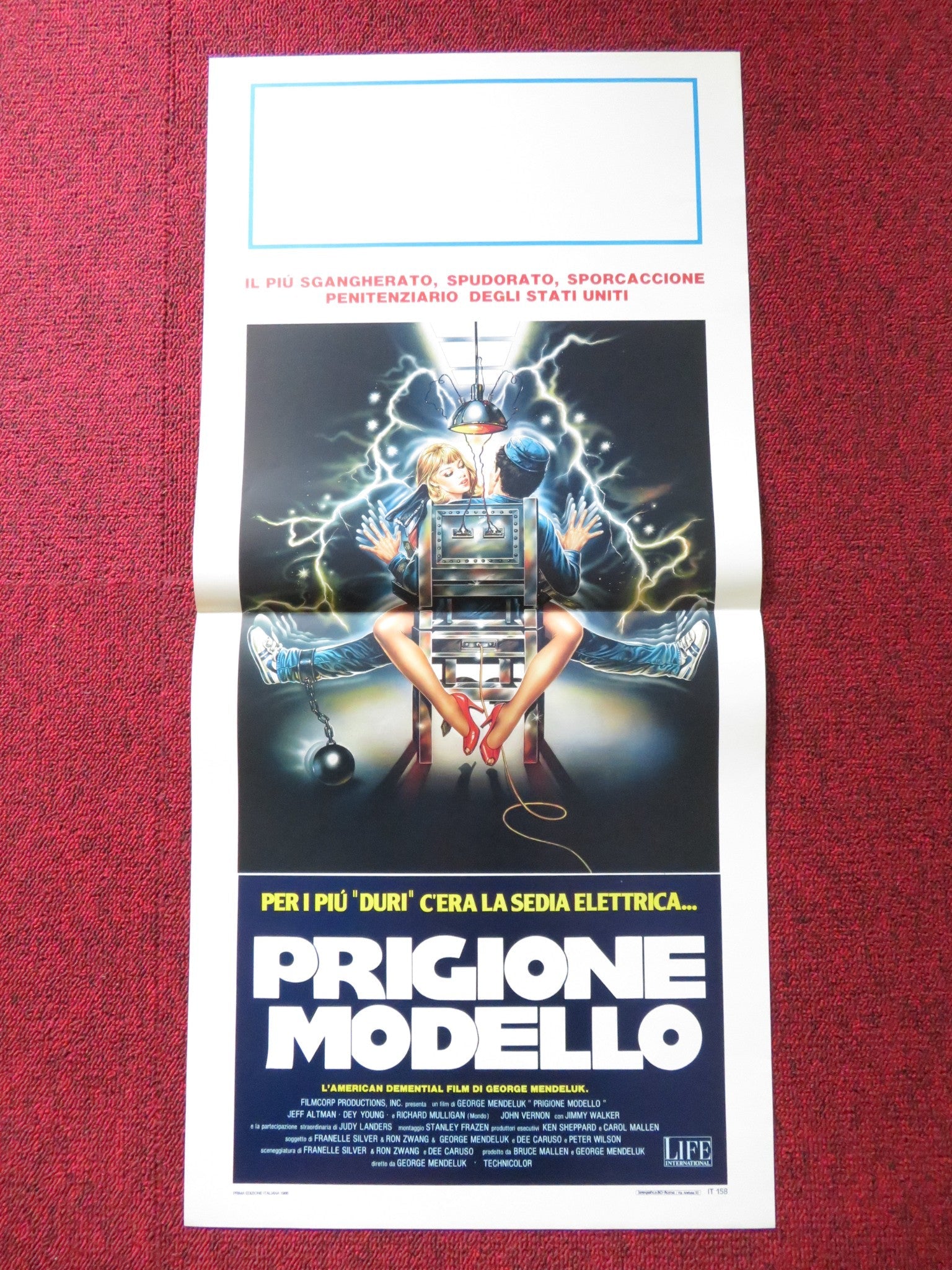 DOIN' TIME ITALIAN LOCANDINA POSTER JEFF ALTMAN DEY YOUNG 1985 ...