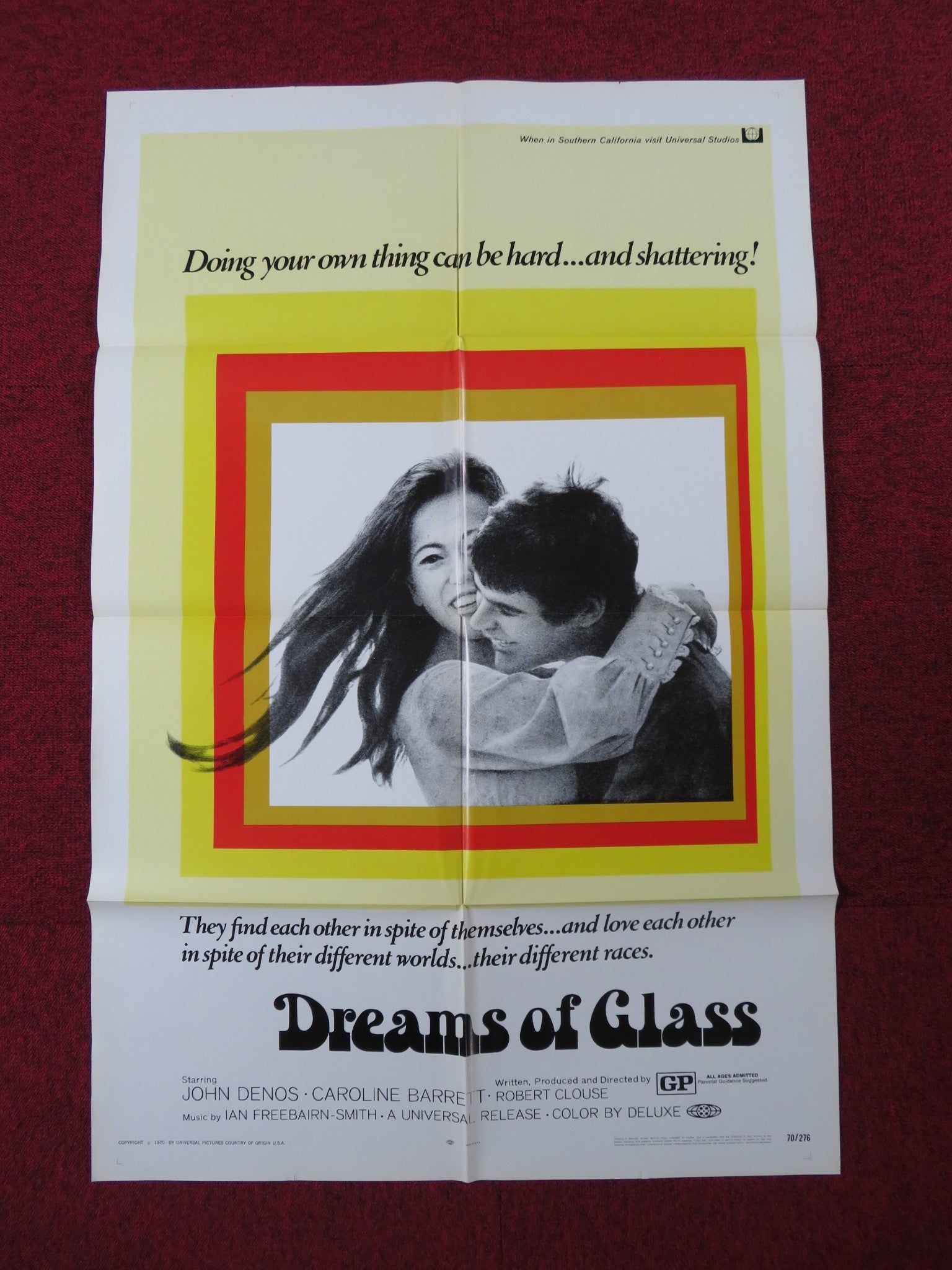 DREAMS OF GLASS FOLDED US ONE SHEET POSTER JOHN DENOS CAROLINE BARRETT ...