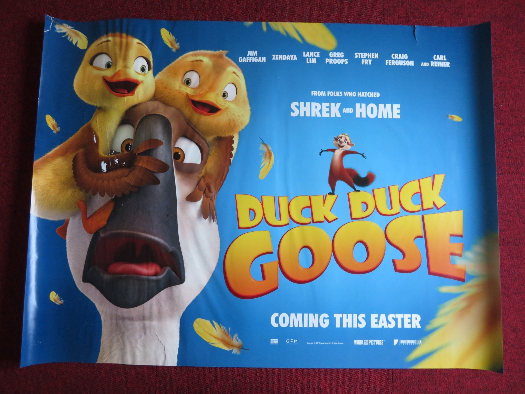 DUCK DUCK GOOSE UK QUAD (30"x 40") ROLLED POSTER ZENDAYA JIM GAFFIGAN ...