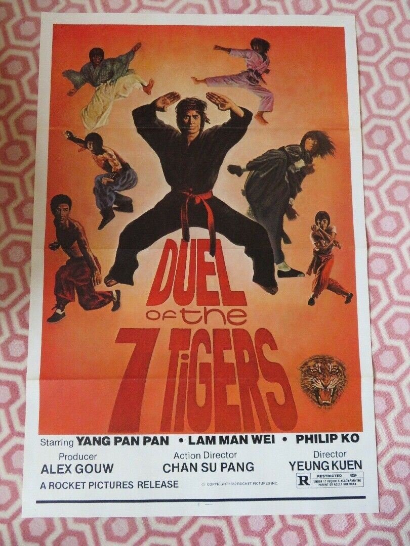 DUEL OF THE 7 TIGERS KUNG FU US ONE SHEET ROLLED POSTERYANG PAN PAN ...