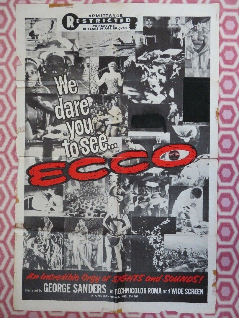 ECCO / THIS SHOCKING WORLD US ONE SHEET POSTER GEORGE SANDERS 1963 ...