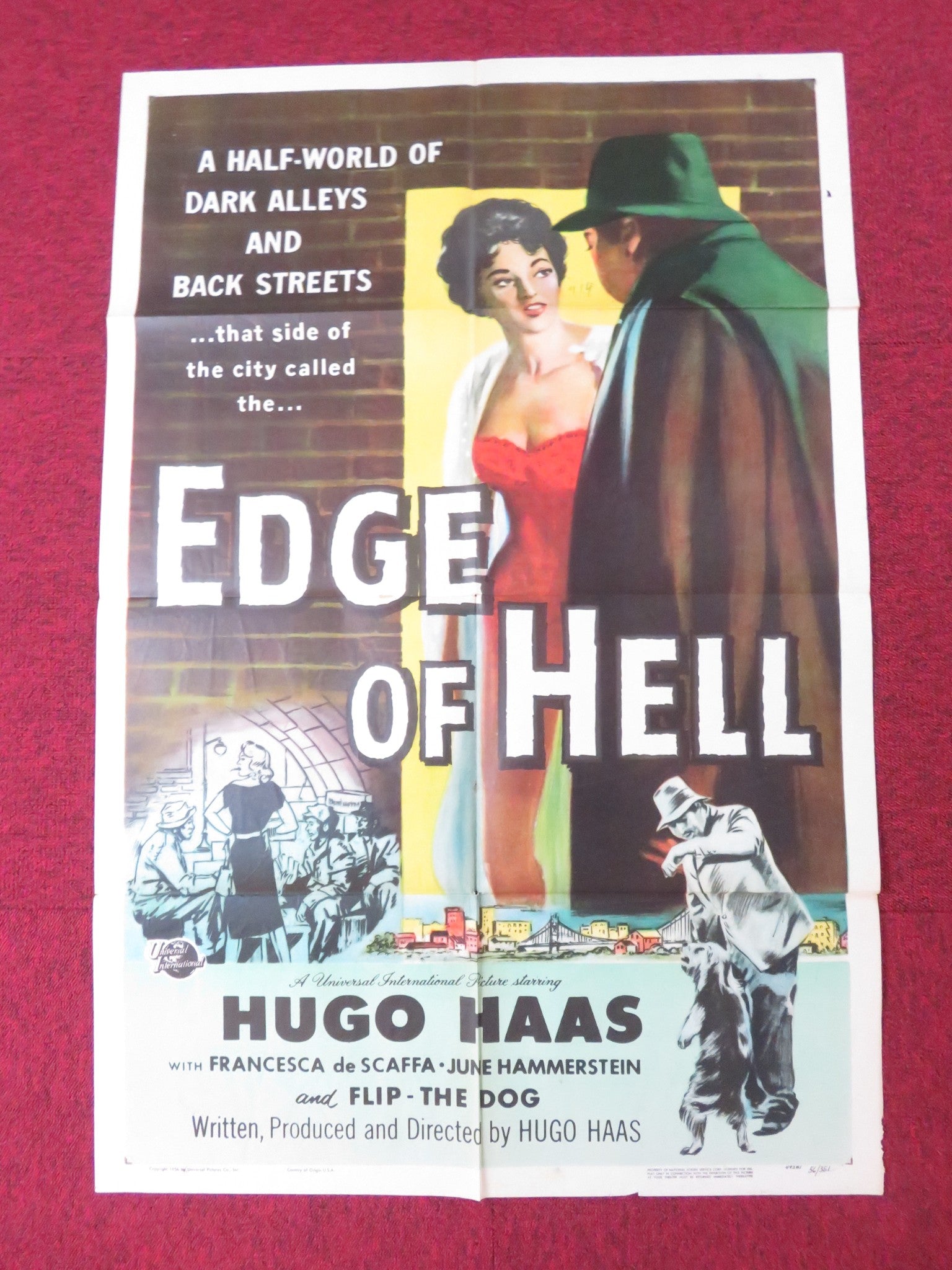 EDGE OF HELL FOLDED US ONE SHEET POSTER HUGO HAAS FRANCESCA DE SCAFFA ...