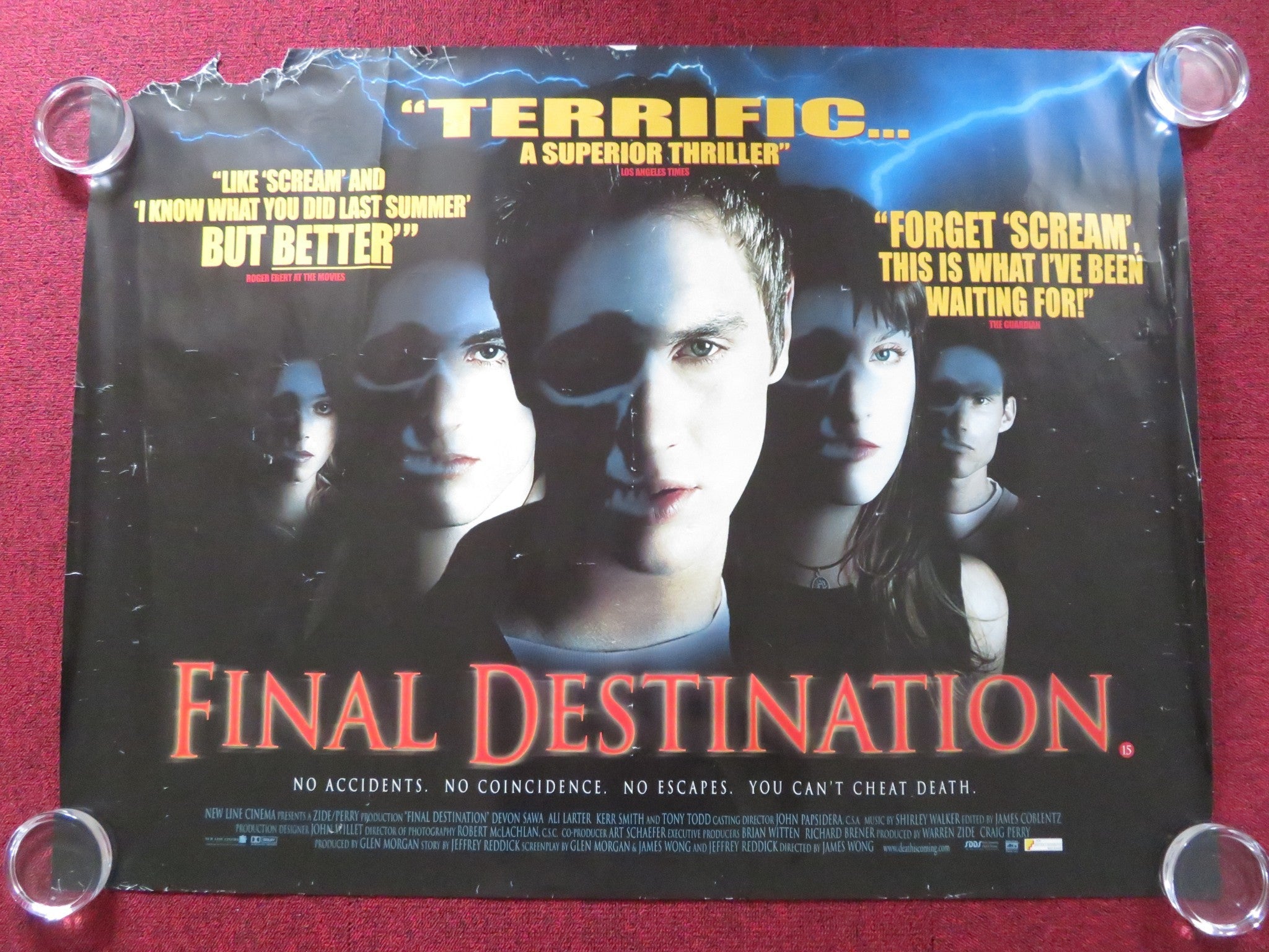 FINAL DESTINATION UK QUAD ROLLED POSTER DEVON SAWA ALI LARTER 2000 ...