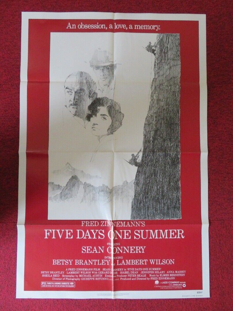 FIVE DAYS ONE SUMMER FOLDED US ONE SHEET POSTER SEAN CONNERY BETSY BRA ...