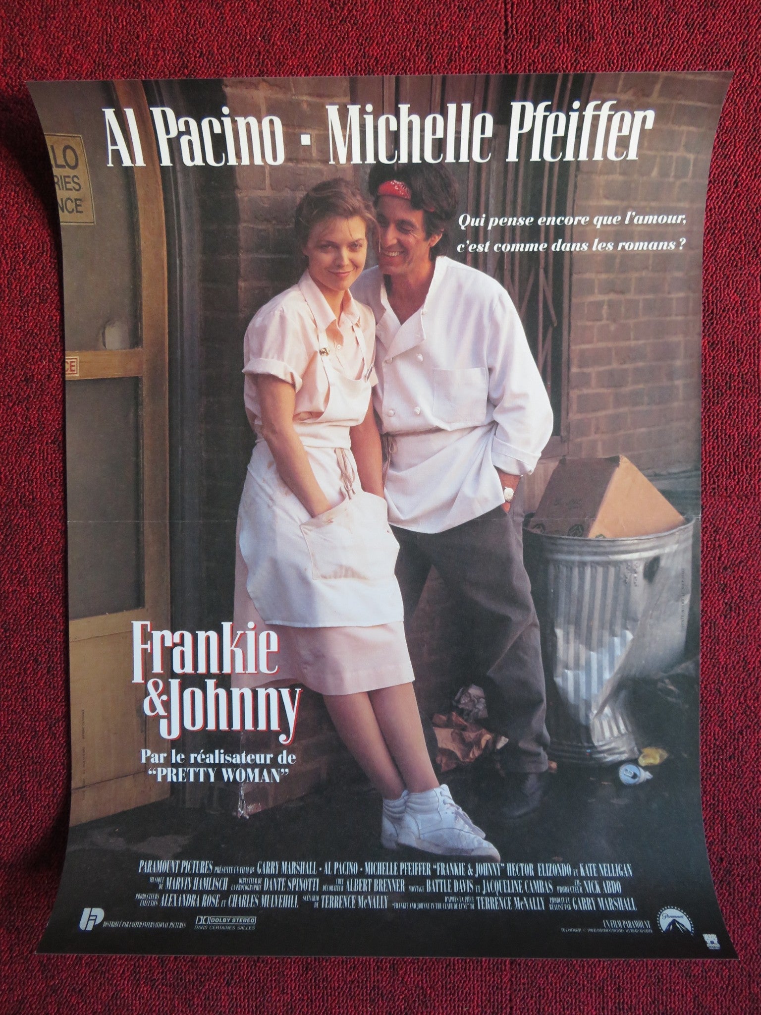 FRANKIE AND JOHNNY FRENCH (15.5" x 21") POSTER AL PACINO MICHELLE PFEI ...