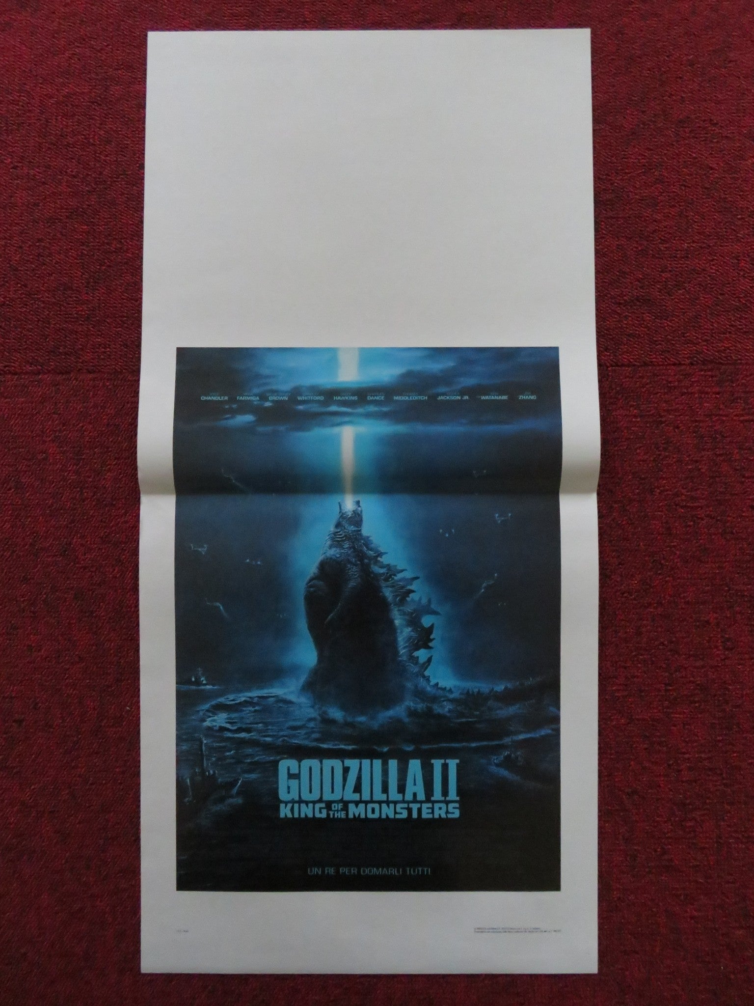 GODZILLA II: KING OF THE MONSTERS ITALIAN LOCANDINA POSTER KYLE CHANDL ...