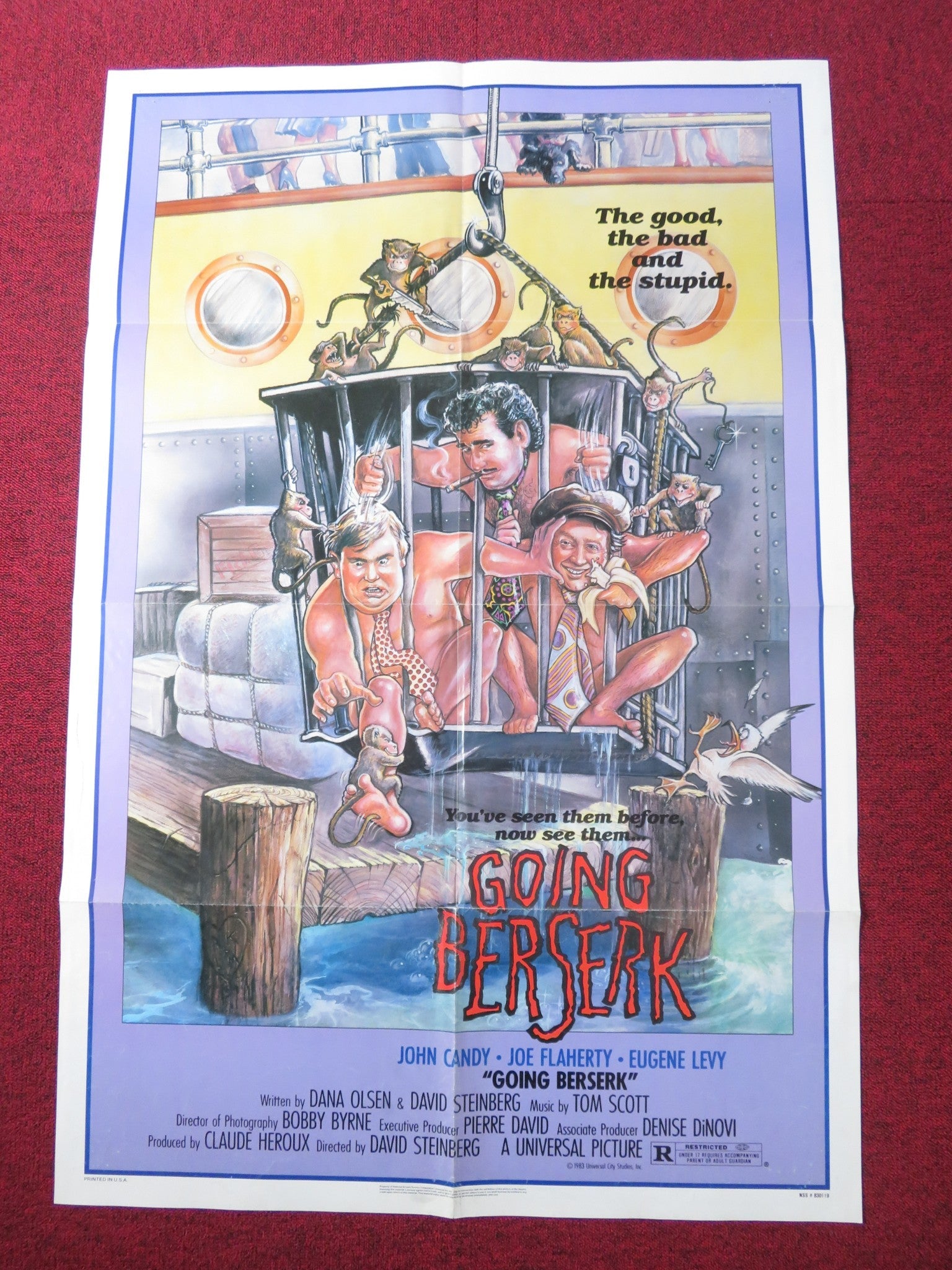 GOING BERSERK FOLDED US ONE SHEET POSTER JOHN CANDY JOE FLAHERTY 1983 ...