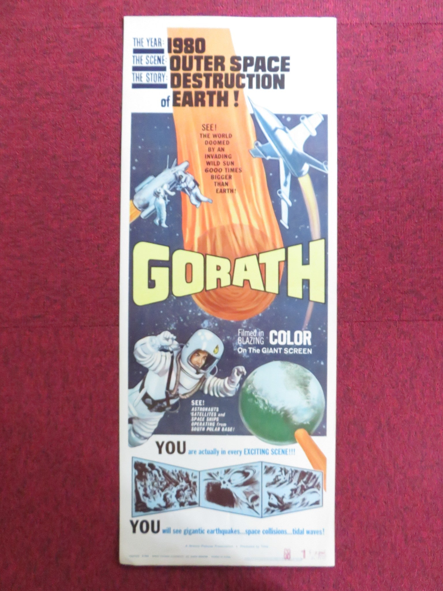 GORATH US INSERT (14"x 36") POSTER RYO IKEBE YUMI SHIRAKAWA 1964 ...