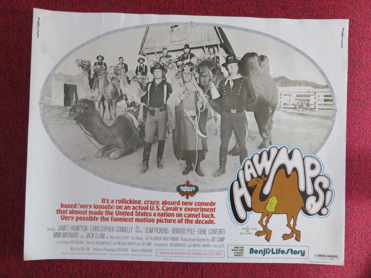 HAWMPS US HALF SHEET (22"x 28") POSTER JAMES HAMPTON SLIM PICKENS 1976 ...