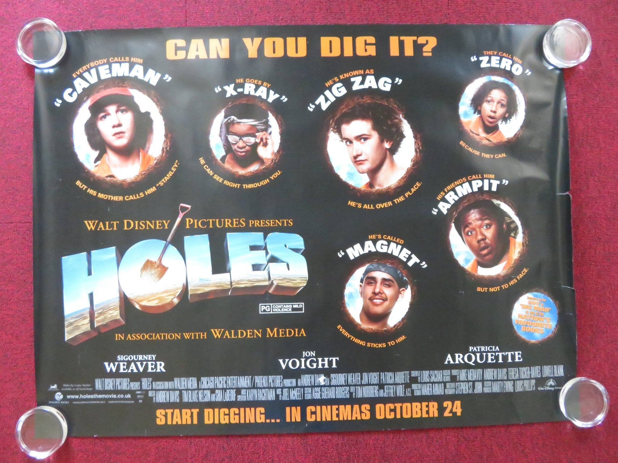 HOLES - B UK QUAD (30"x 40") ROLLED POSTER DISNEY SIGOURNEY WEAVER 200 ...