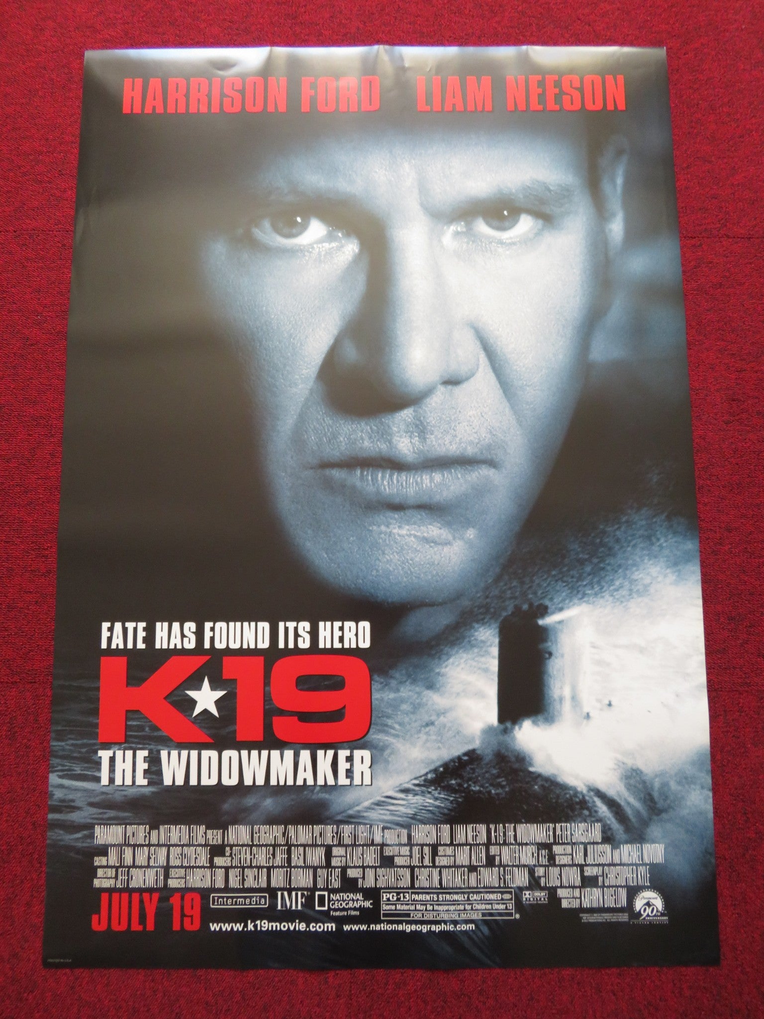 K19: THE WIDOWMAKER -A US ONE SHEET ROLLED POSTER HARRISON FORD LIAM N ...