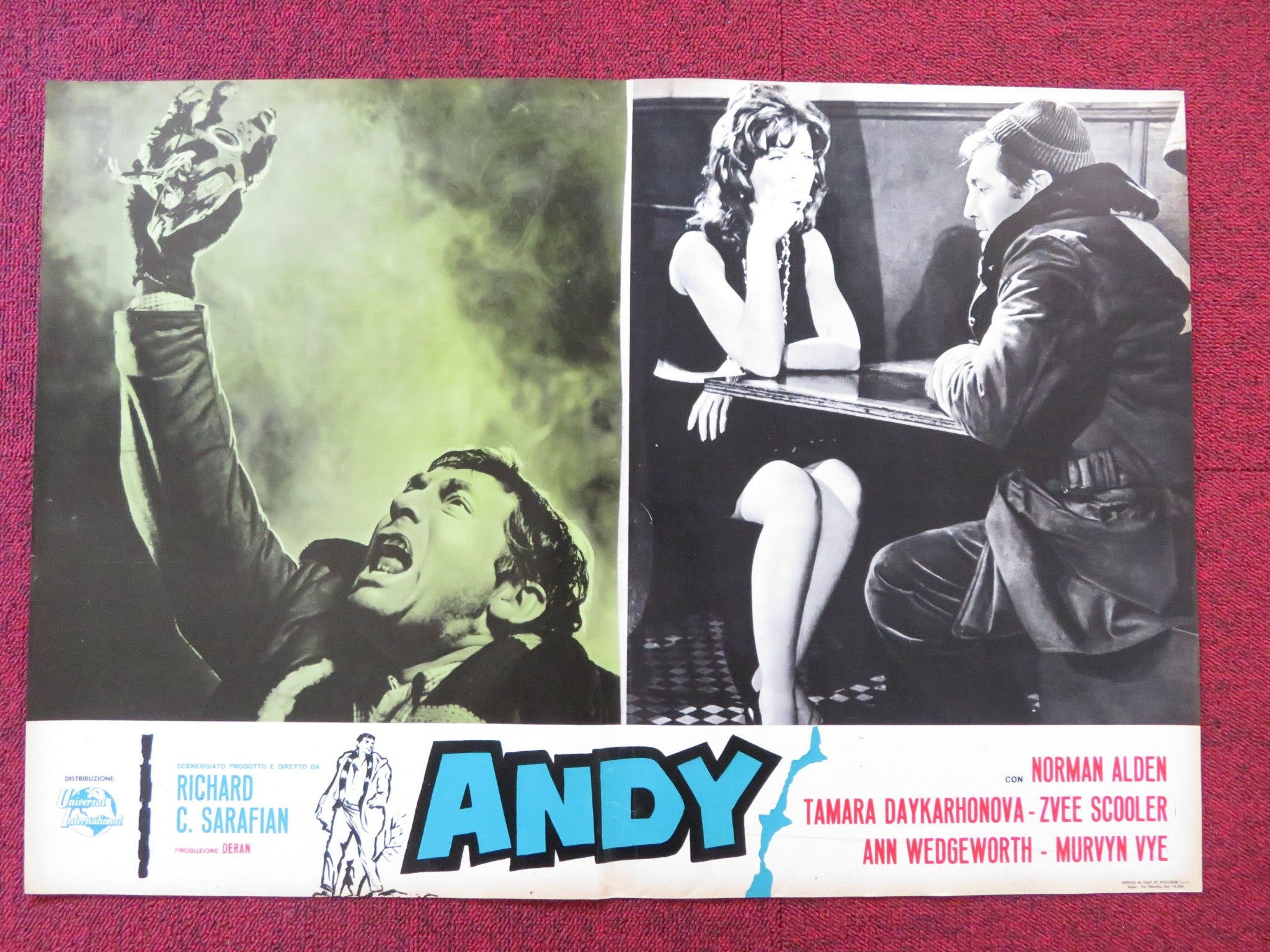 ANDY - I ITALIAN FOTOBUSTA POSTER NORMAN ALDEN TAMARA DAYKARHONOVA 196 ...