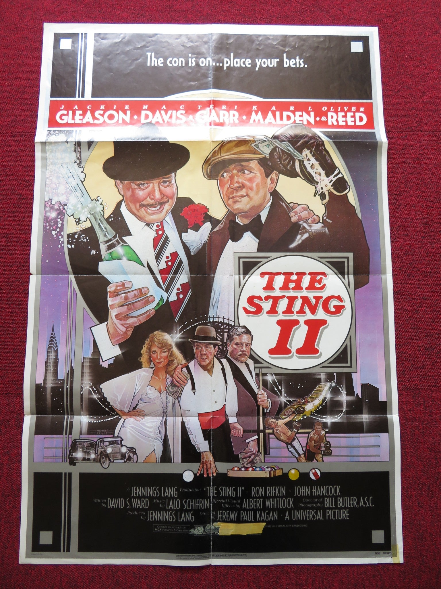THE STING II FOLDED US ONE SHEET POSTER JACKIE GLEASON MAC DAVIS 1983 ...