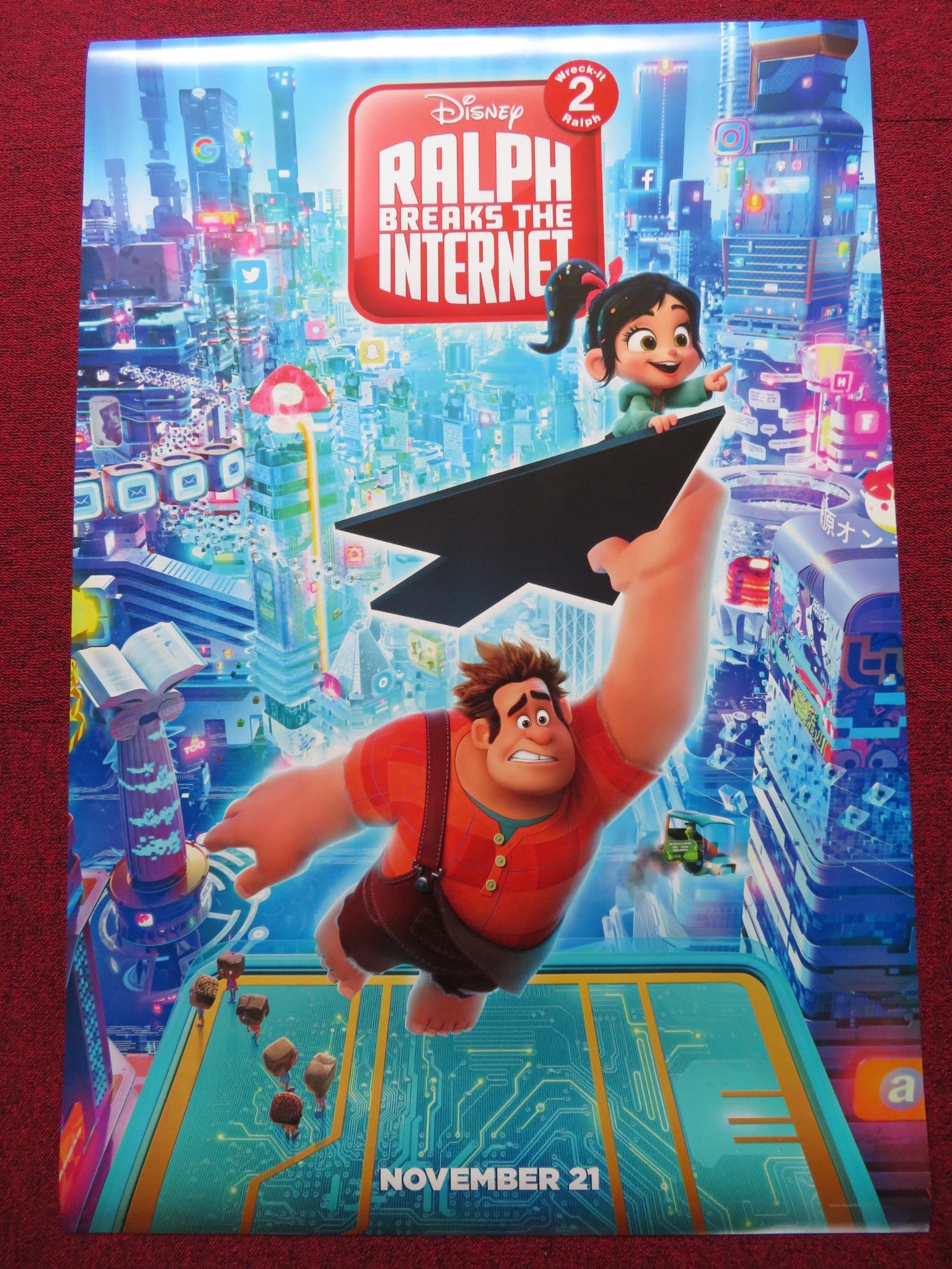 RALPH BREAKS THE INTERNET - A US ONE SHEET ROLLED POSTER DISNEY 2018 ...