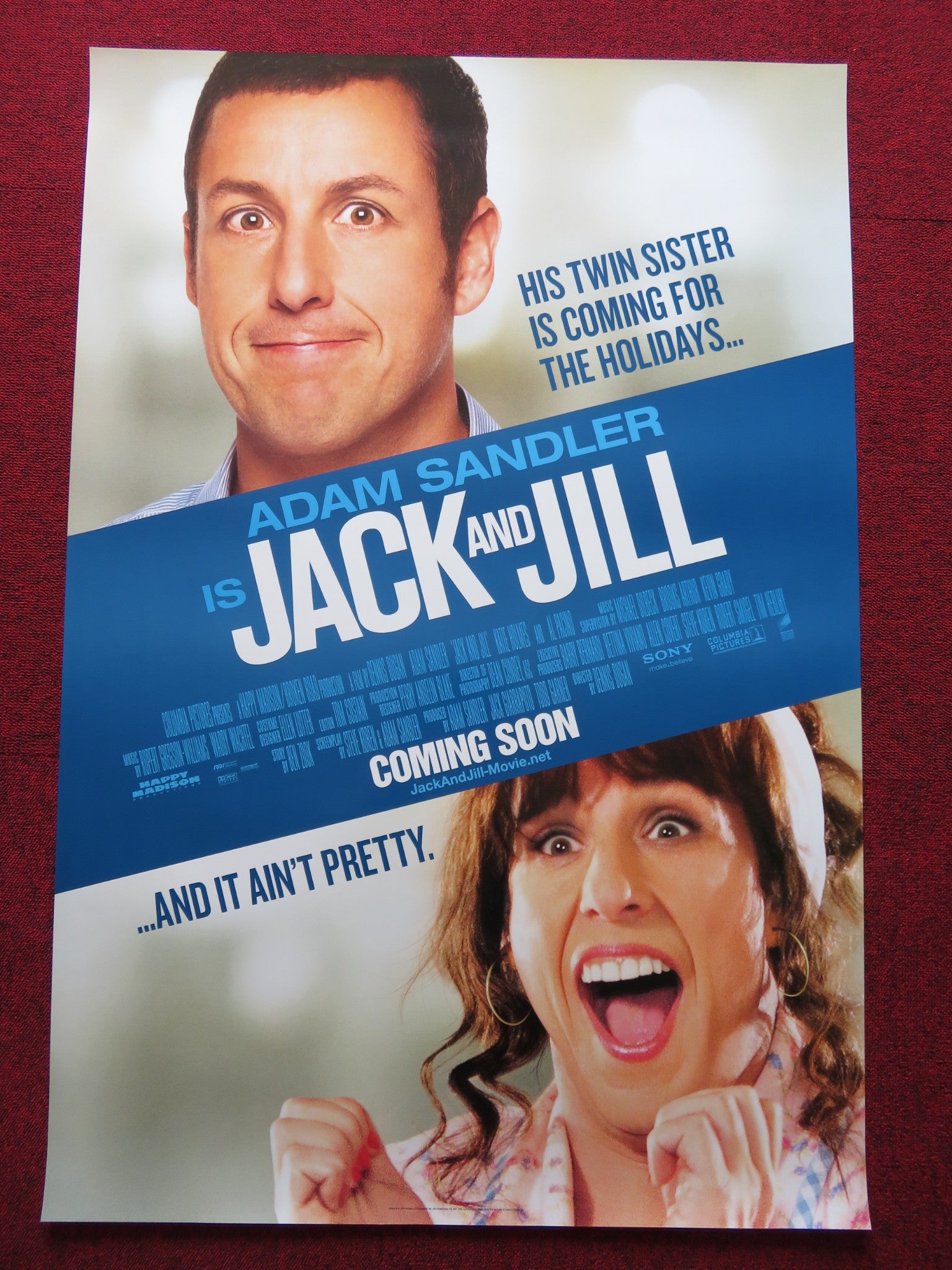 JACK AND JILL US ONE SHEET ROLLED POSTER ADAM SANDLER KATIE HOLMES 201 ...