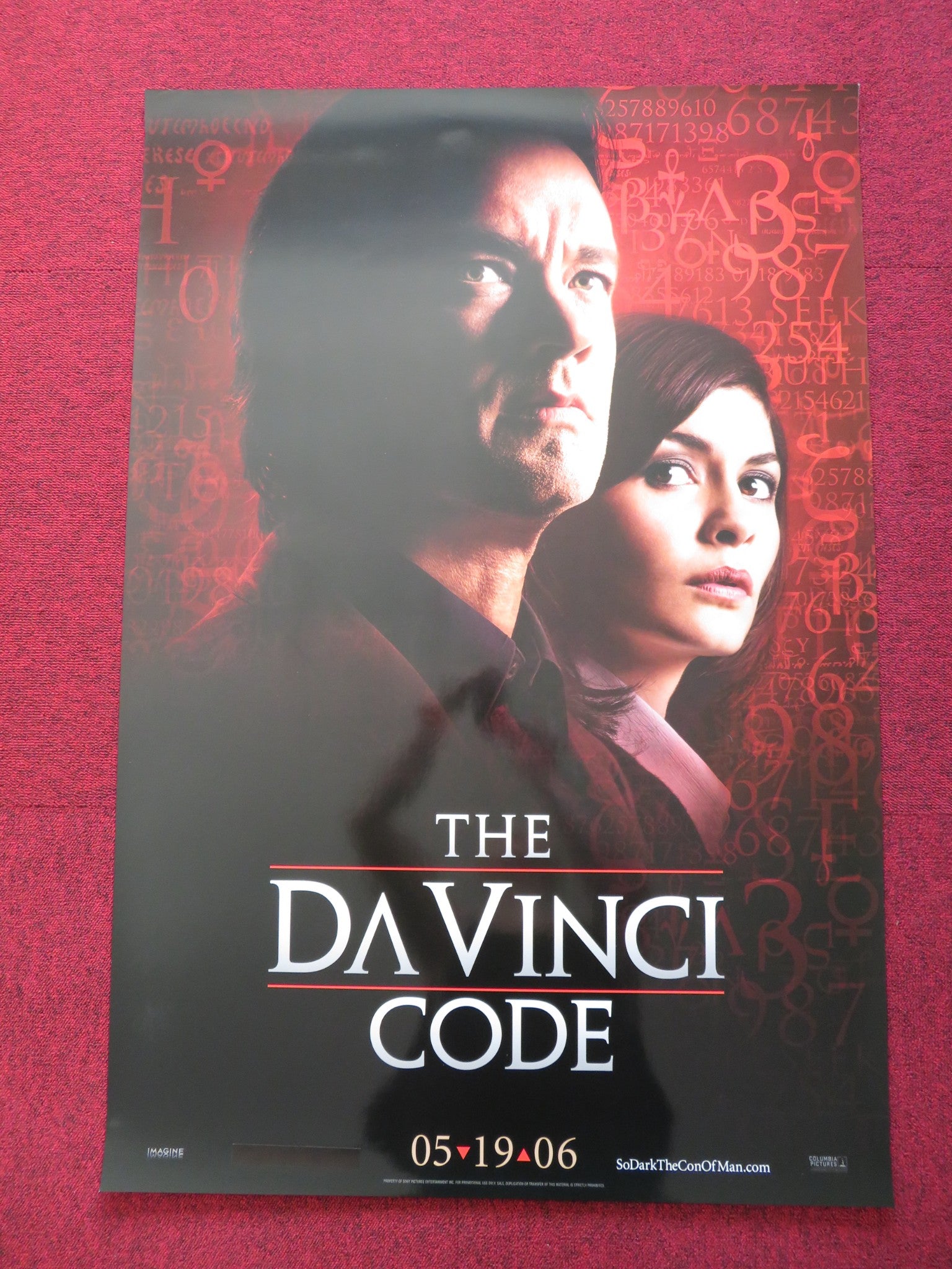 THE DA VINCI CODE US ONE SHEET ROLLED POSTER TOM HANKS AUDREY TAUTOU 2 ...