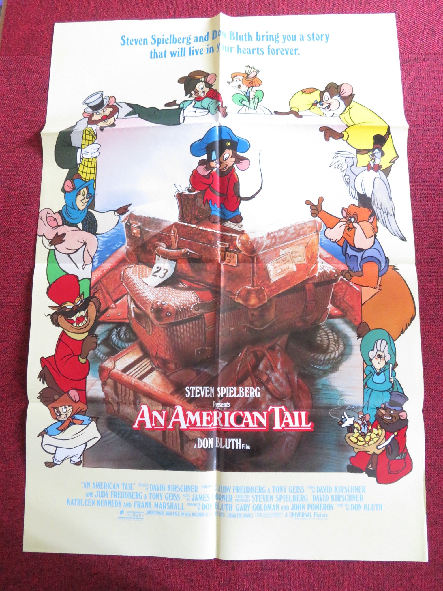 AN AMERICAN TAIL - B FOLDED US ONE SHEET POSTER ERICA YOHN NEHEMIAH ...