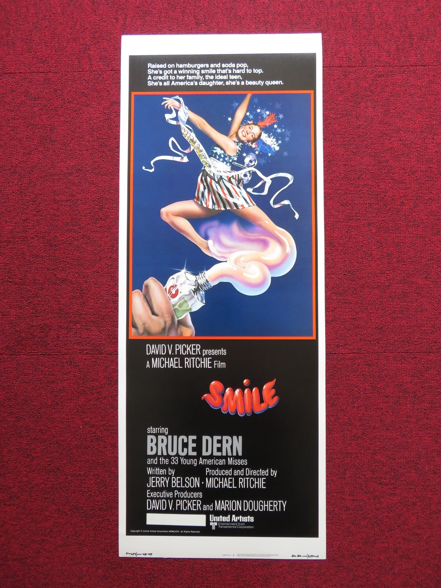 SMILE US INSERT (14"x 36") POSTER BRUCE DERN MICHAEL RITCHIE 1975 ...