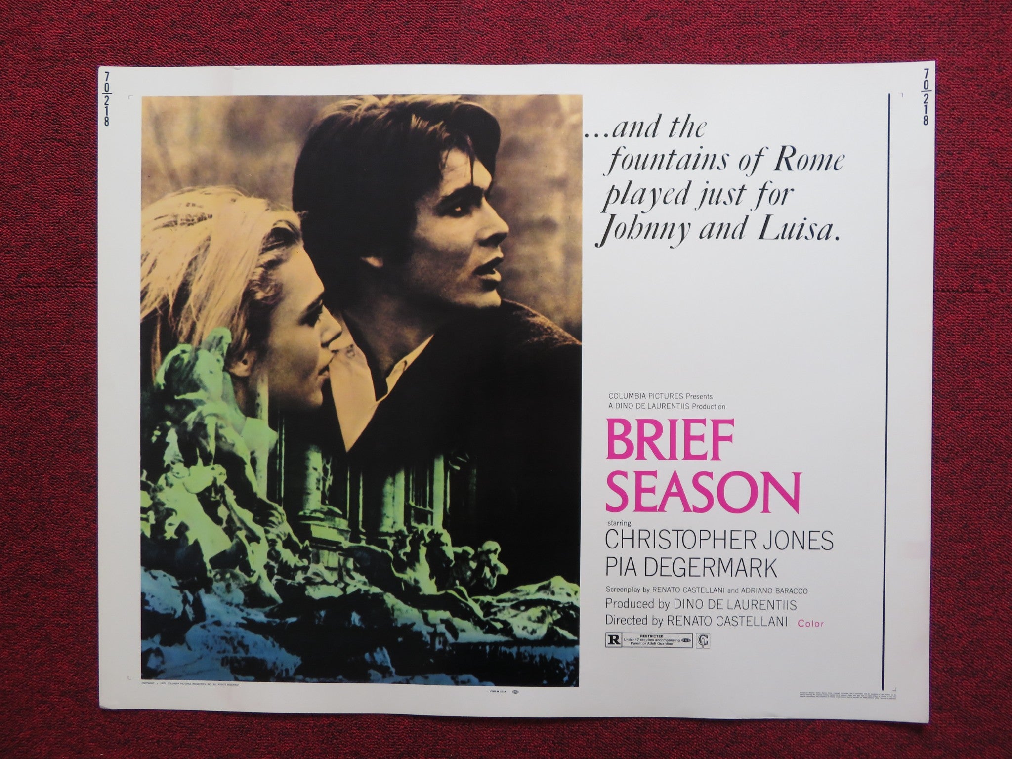 BRIEF SEASON US HALF SHEET (22"x 28") POSTER CHRISTOPHER JONE PIA DEGE ...