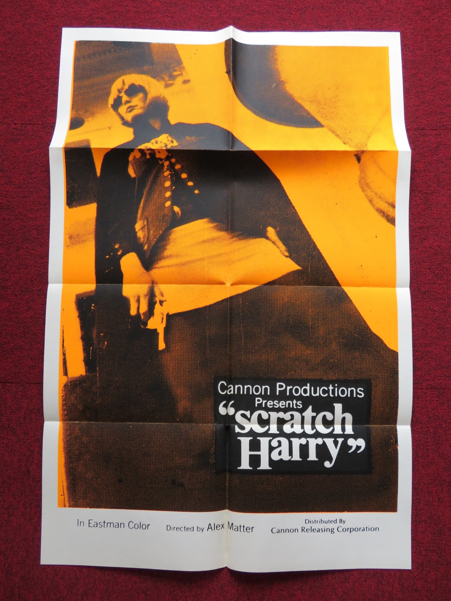 SCRATCH HARRY FOLDED US ONE SHEET POSTER CANNON HARRY WALKER STAFF 197 ...