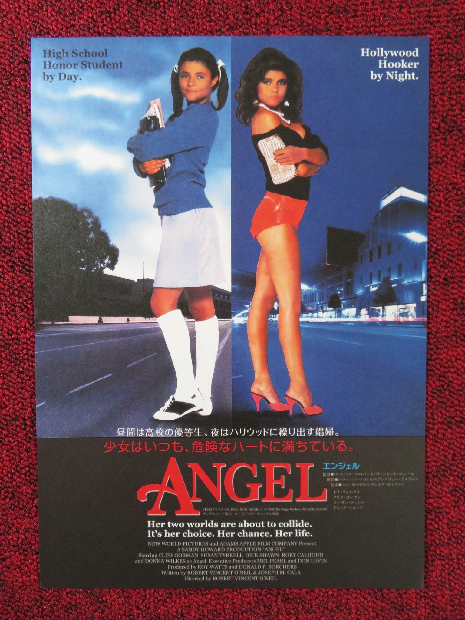 ANGEL JAPANESE CHIRASHI (B5) POSTER CLIFF GORMAN SUSAN TYRRELL 1983 – Rendezvous Cinema